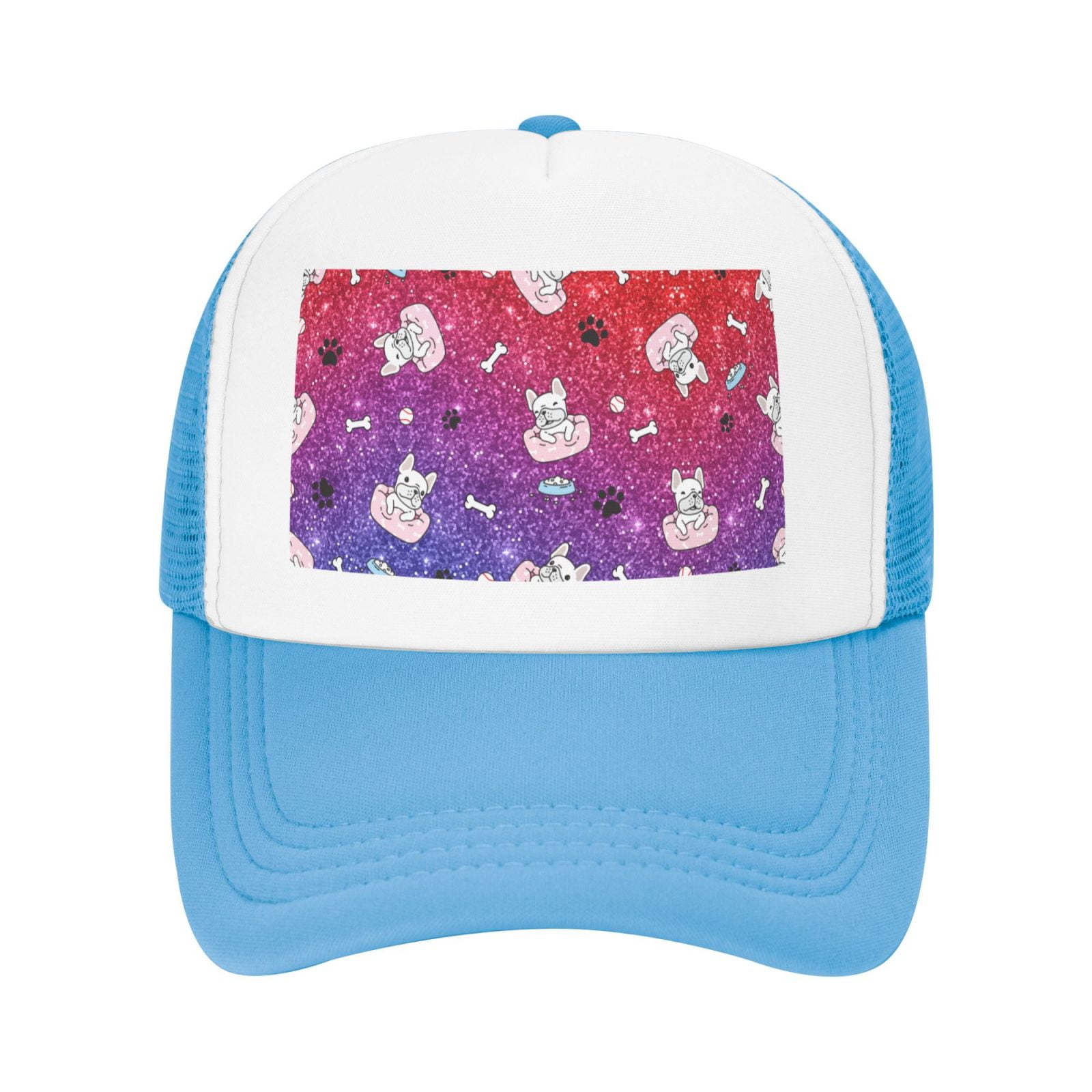 PAYOHTO Kids French Bulldogs & Footprints Paws Baseball Hat Back ...