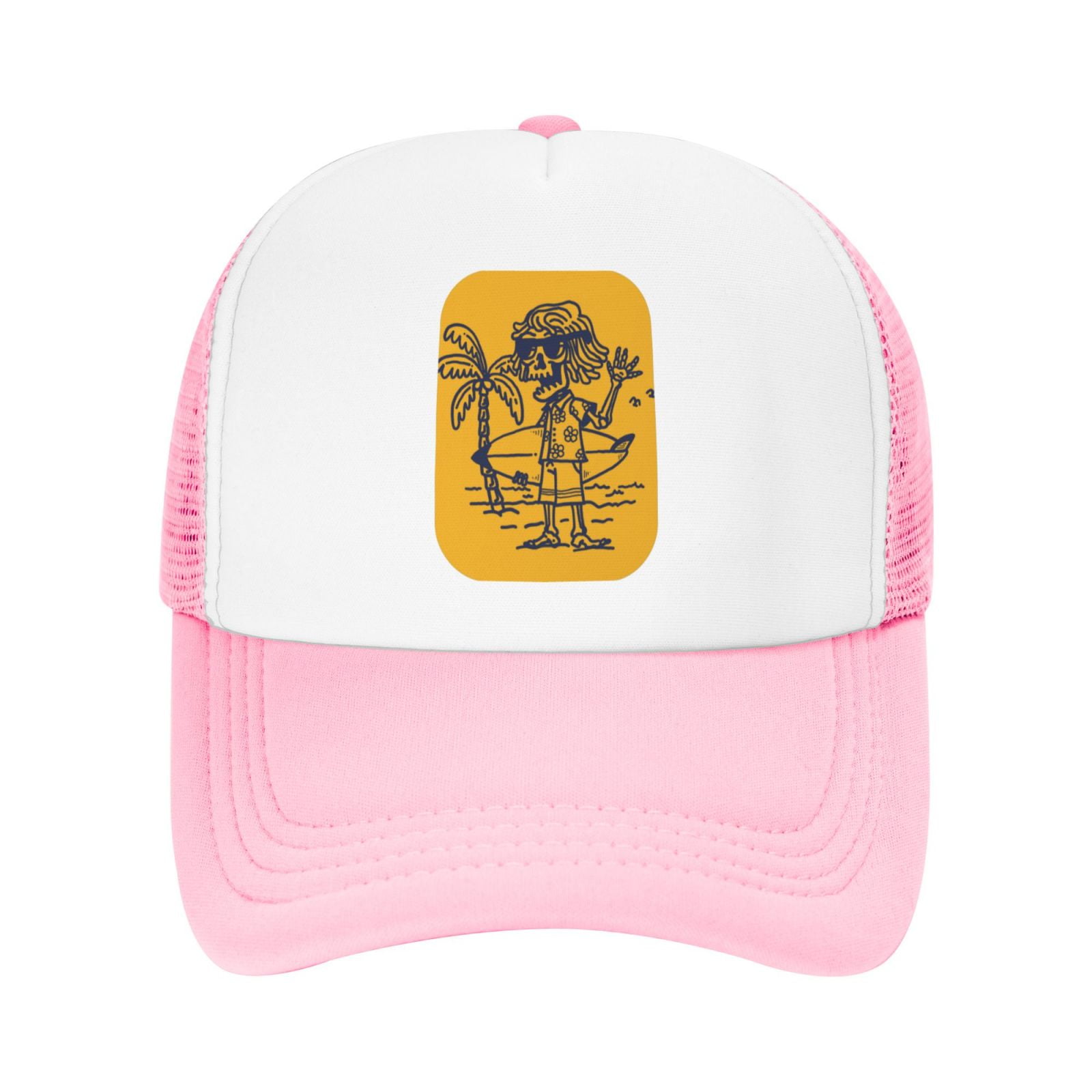 PAYOHTO Kids Fun Skull Surfing Baseball Hat Back Adjustable Mesh ...