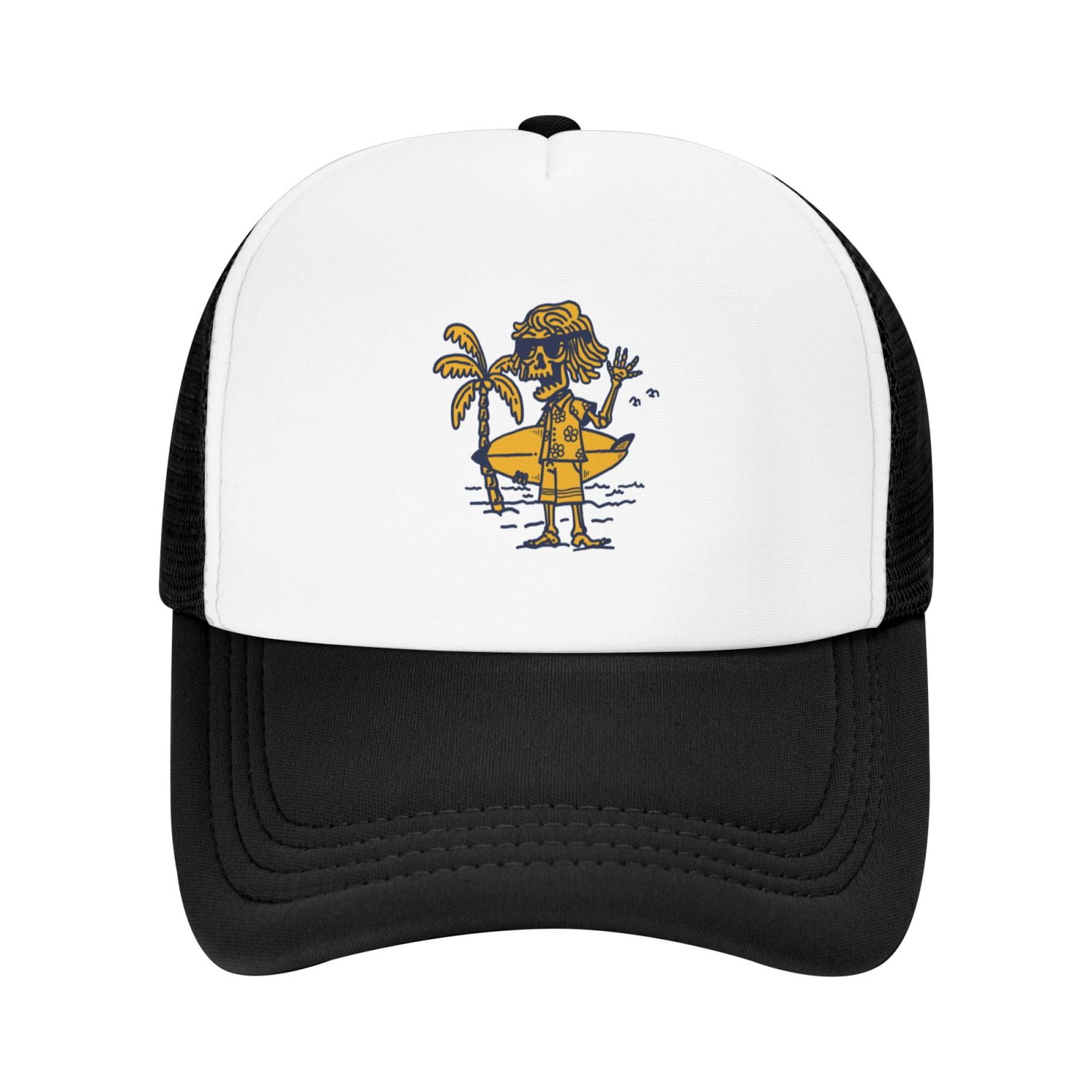 PAYOHTO Kids Funny Skeleton Surf Baseball Hat Back Adjustable Mesh ...
