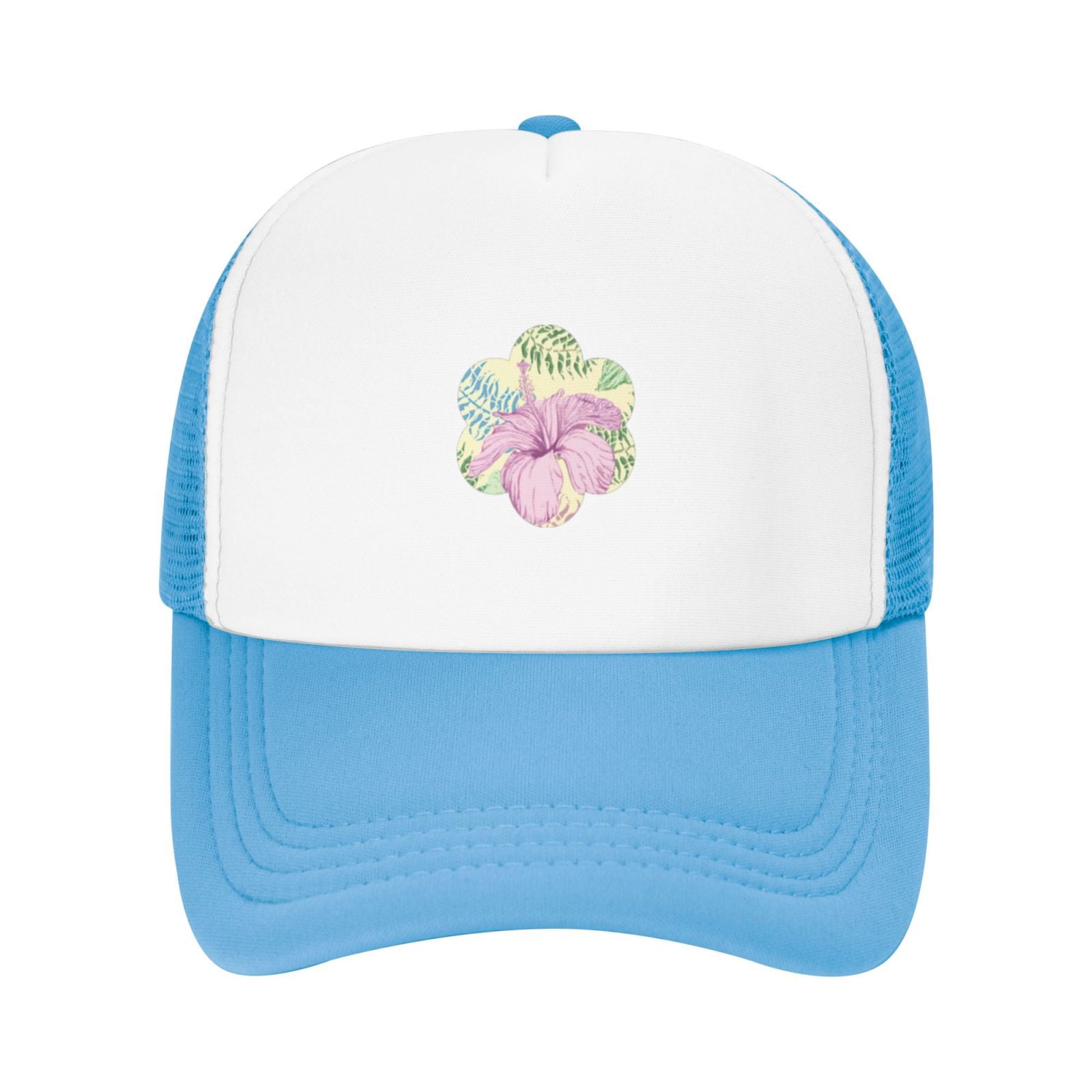 PAYOHTO Kids Green Violet Beige Palm Leaves Baseball Hat Back ...