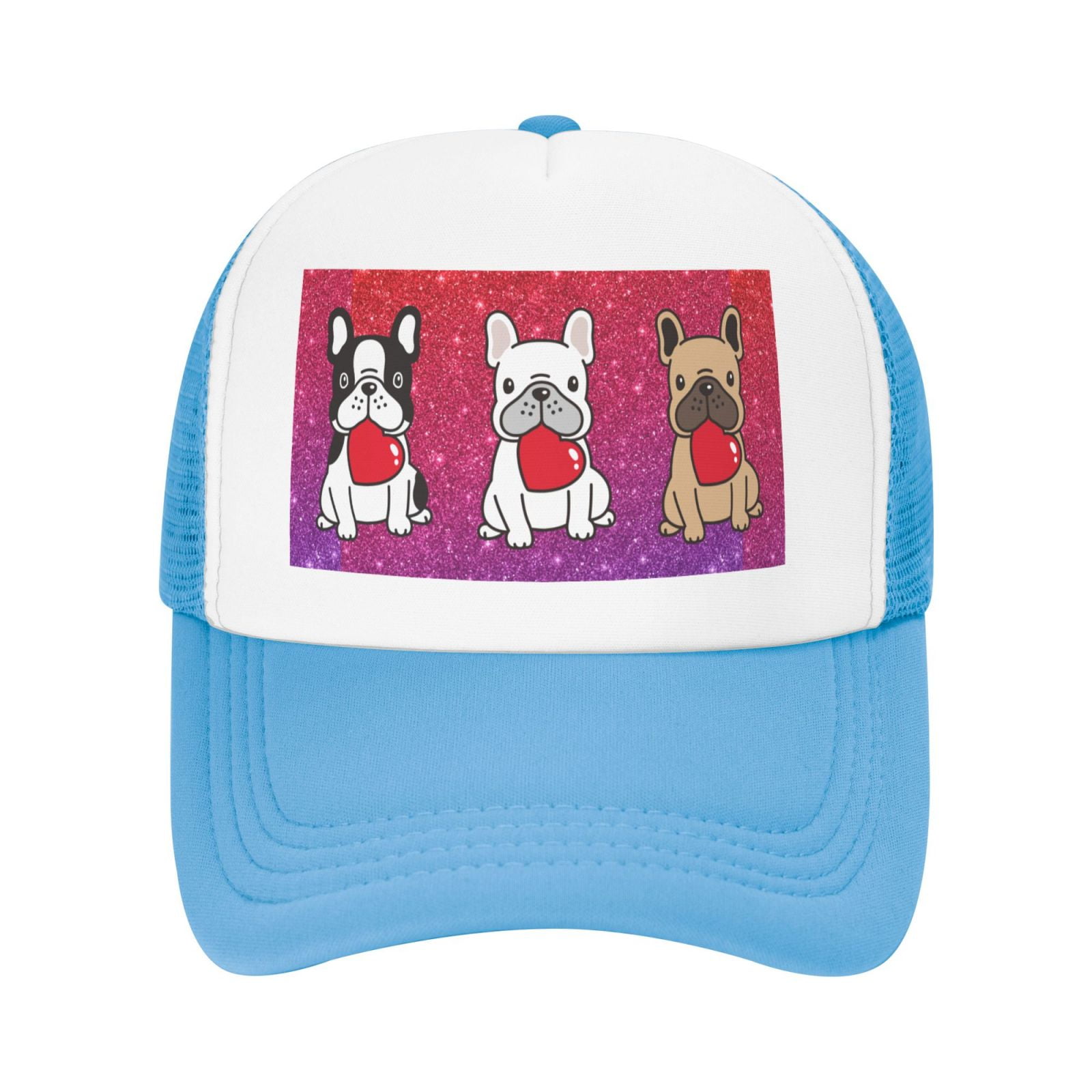 PAYOHTO Kids Lovely Dogs French Bulldog & Heart Baseball Hat Back ...