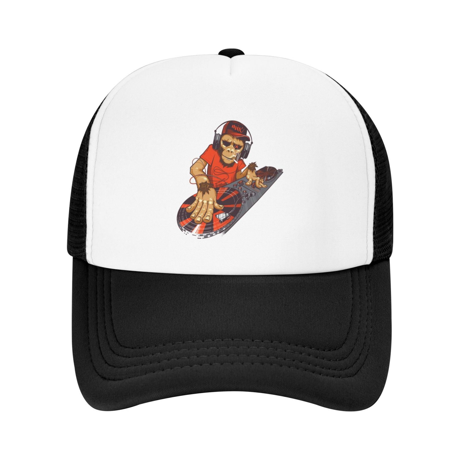 PAYOHTO Kids Monkey Scratching Record on Turntable Baseball Hat Back ...