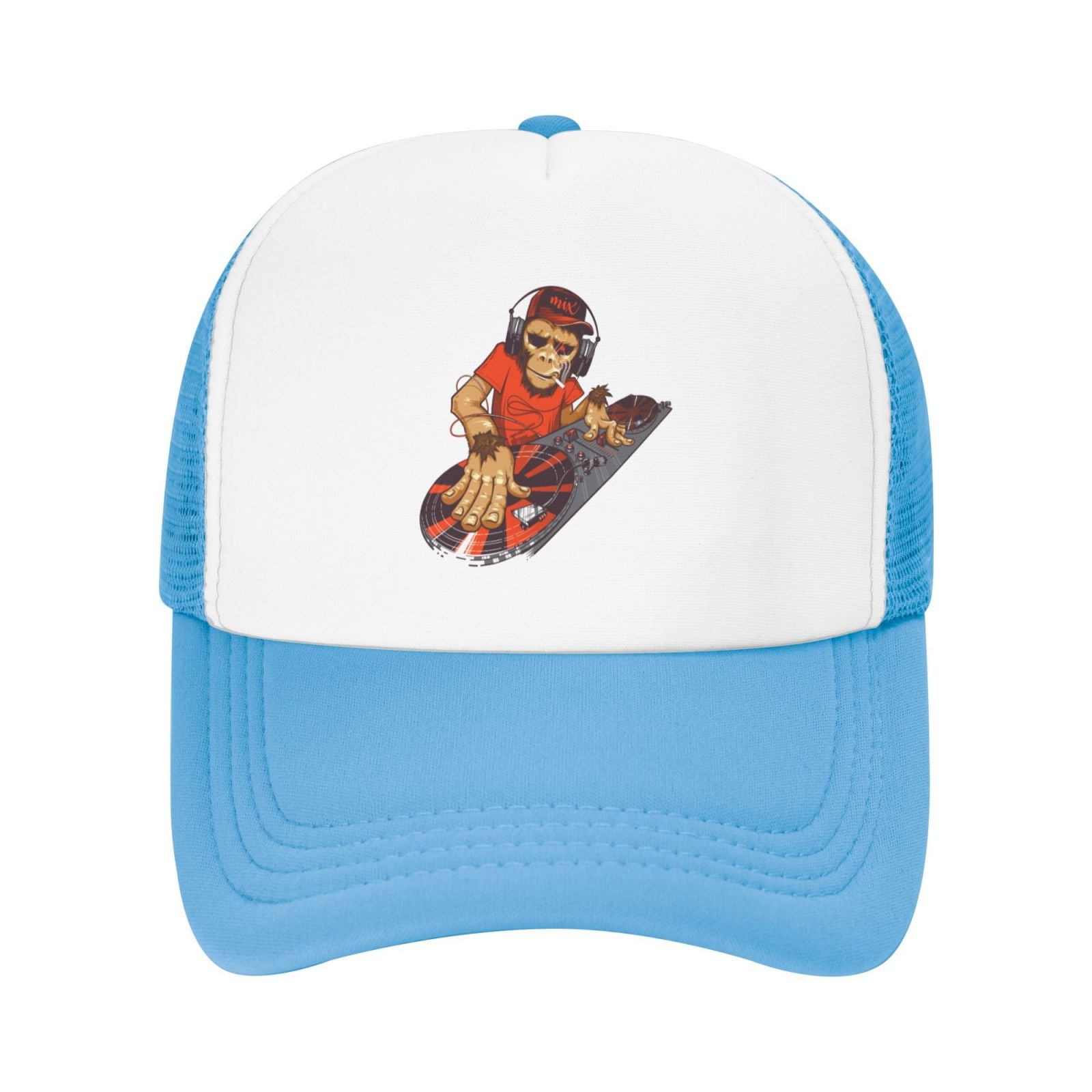 PAYOHTO Kids Monkey Scratching Record on Turntable Baseball Hat Back ...