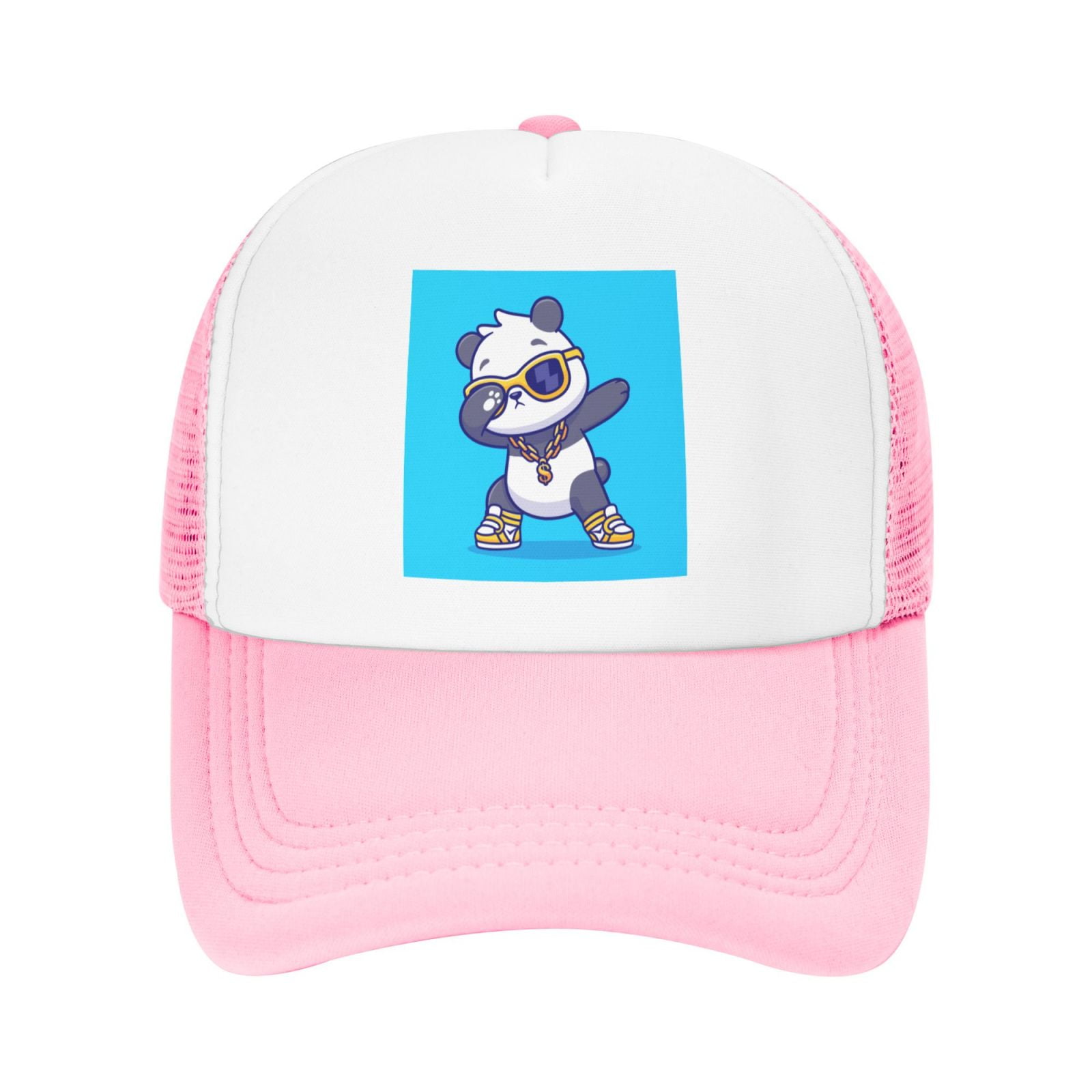 PAYOHTO Kids Panda Wearing Gold Necklace and Glasses Baseball Hat Back ...
