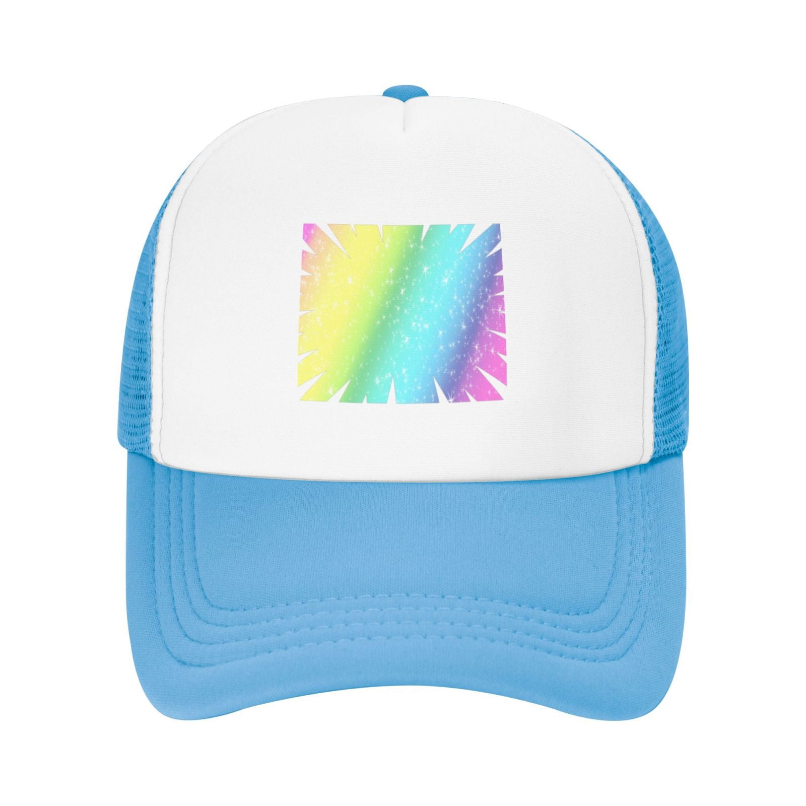 PAYOHTO Kids Rainbow Sequins Glitter Baseball Hat Back Adjustable Mesh ...