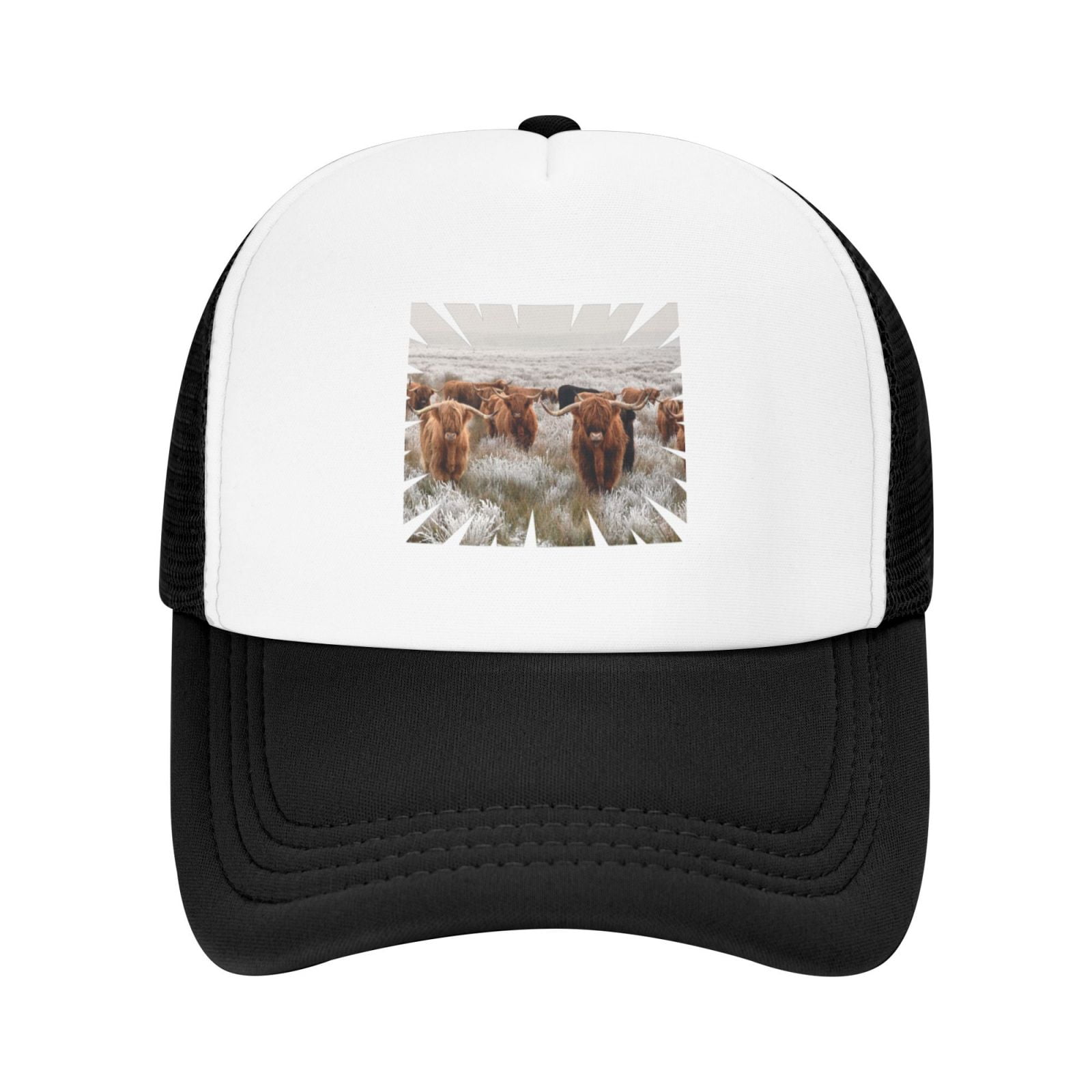 PAYOHTO Kids Scottish Highland Cattle Winter Landscape Baseball Hat ...