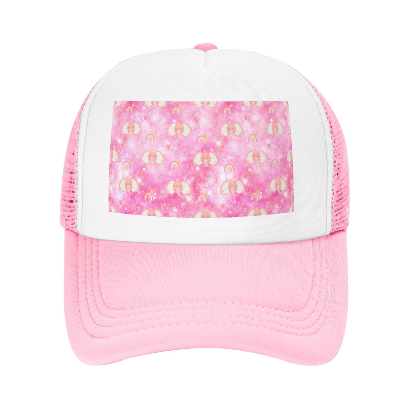 PAYOHTO Kids Sweet pink baby elephant & Heart Baseball Hat Back ...