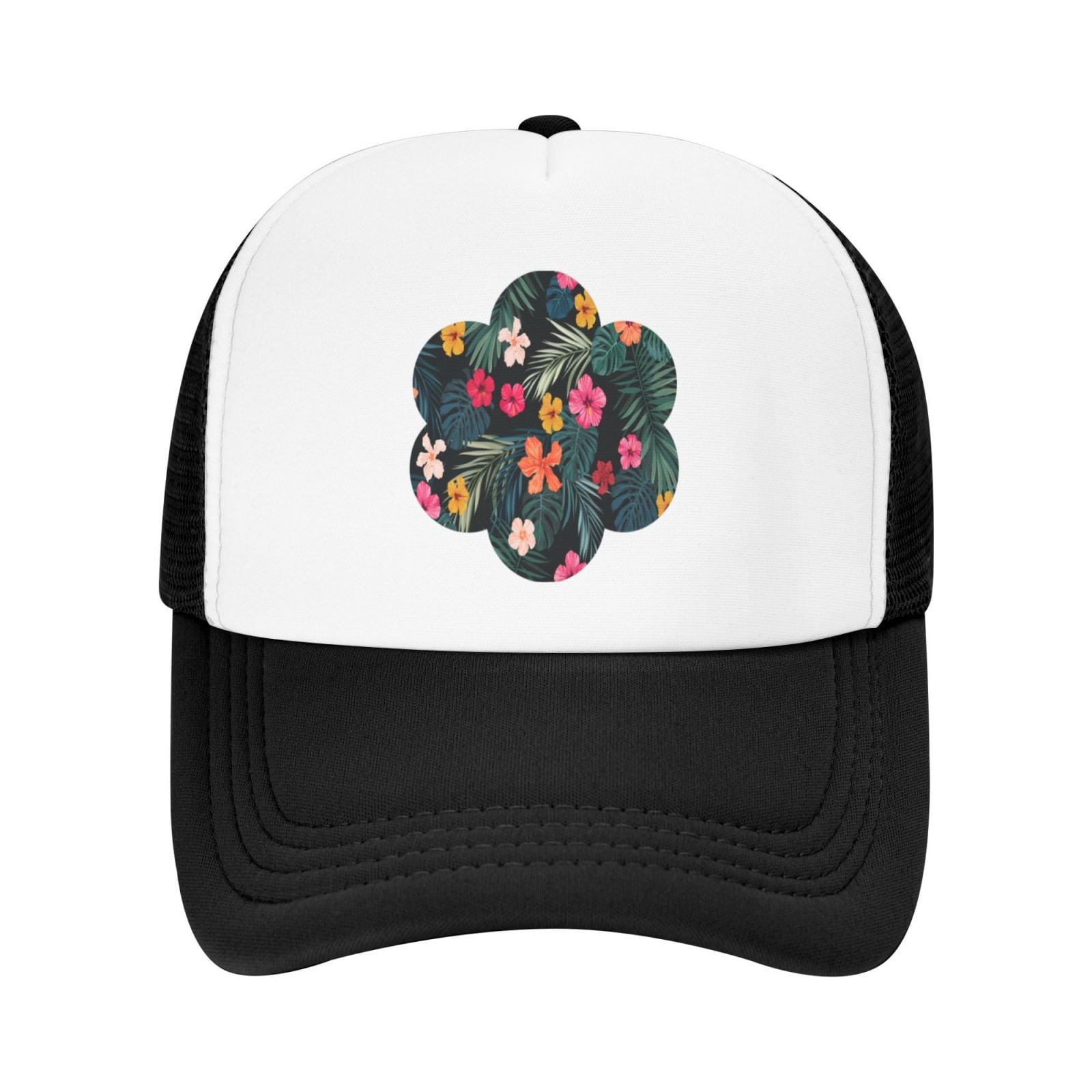 PAYOHTO Kids Tropica Flower Balck Baseball Hat Back Adjustable Mesh ...
