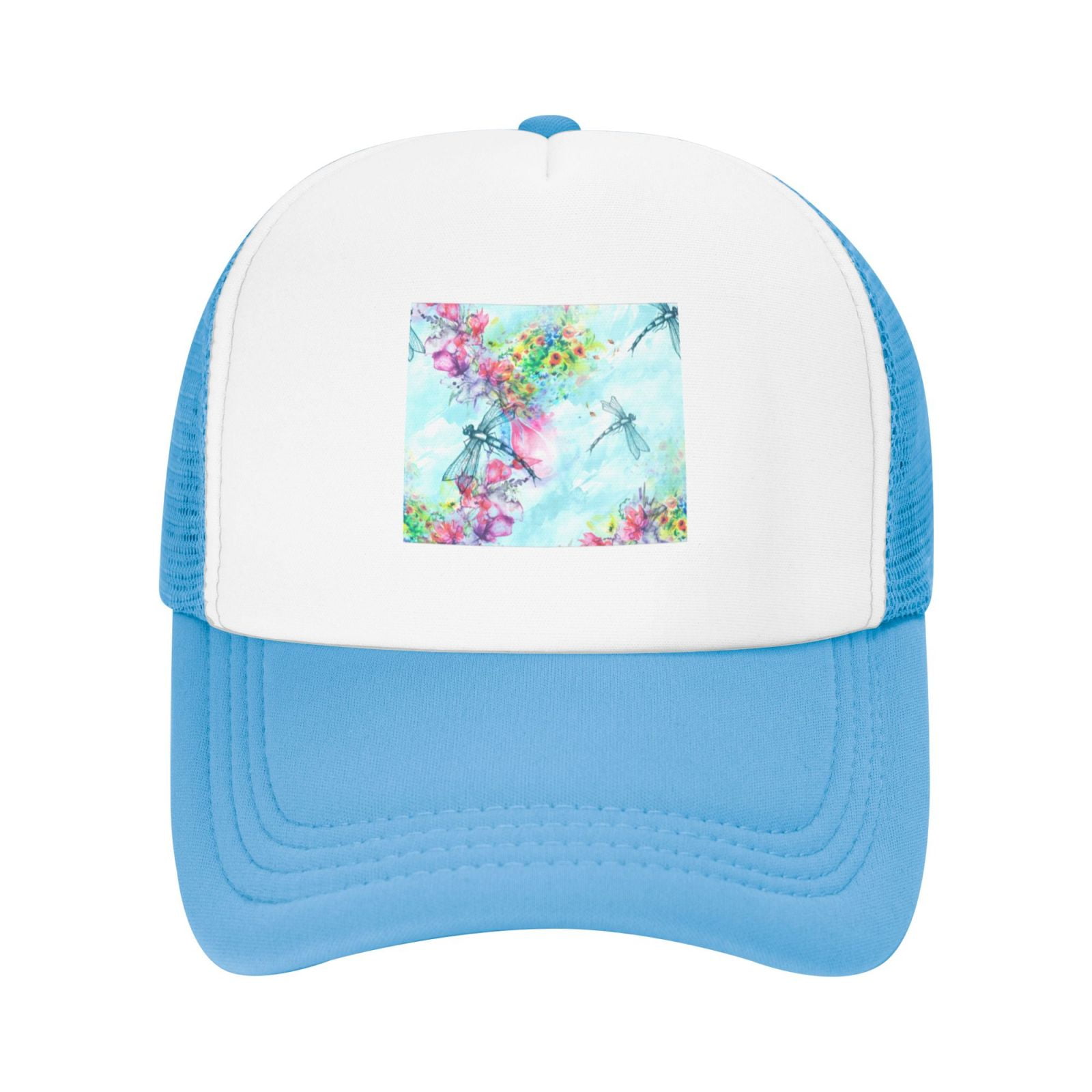 PAYOHTO Kids Watercolor Flowers Cyan-blue Baseball Hat Back Adjustable ...