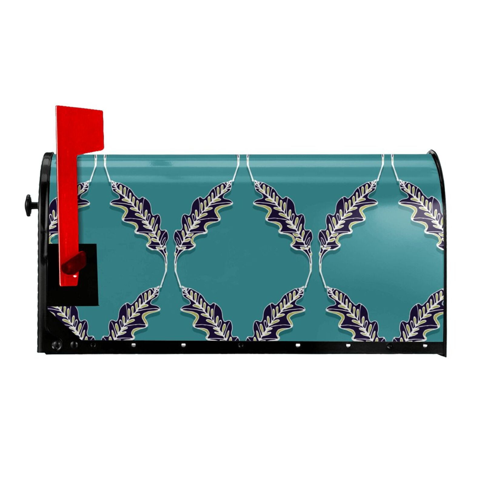 PAYOHTO Leafy Trellis on Teal Mailbox Covers Magnetic Standard Size 18 ...