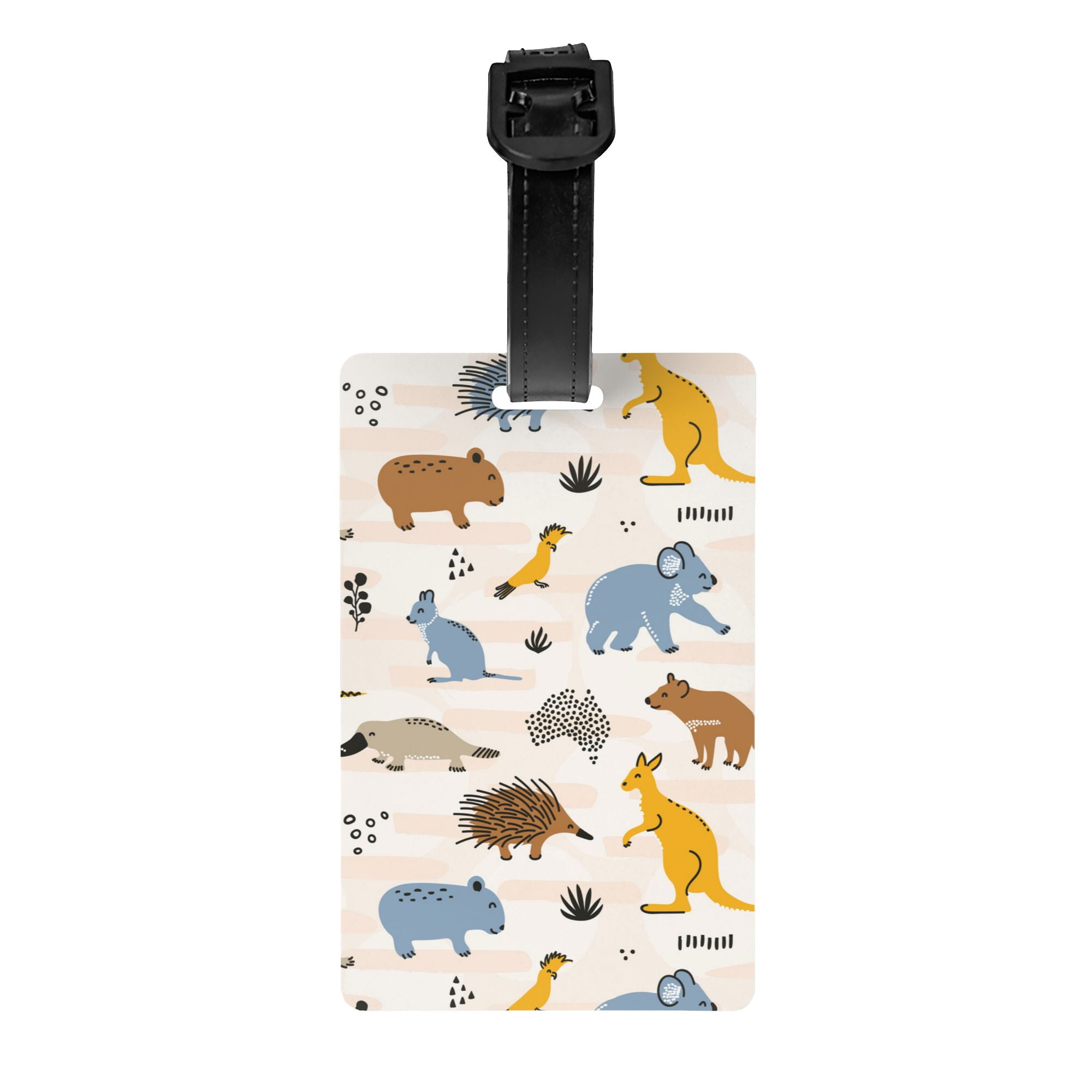 PAYOHTO Luggage Tags for Suitcases Australia Wild Animals Kangaroo ...