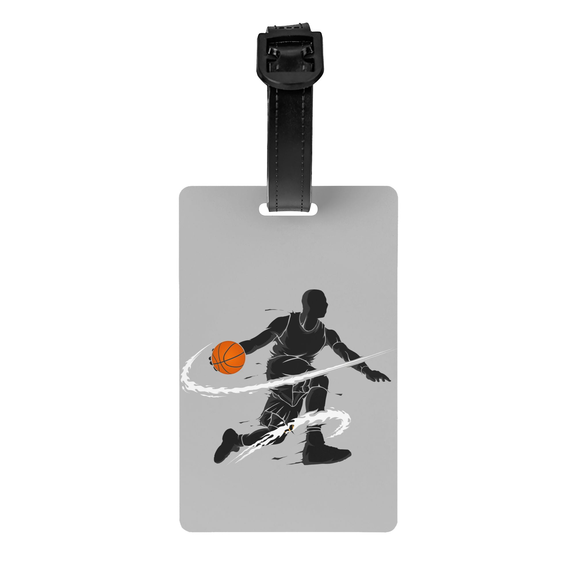PAYOHTO Luggage Tags for Suitcases Basketball Dribble Flame Silhouette ...
