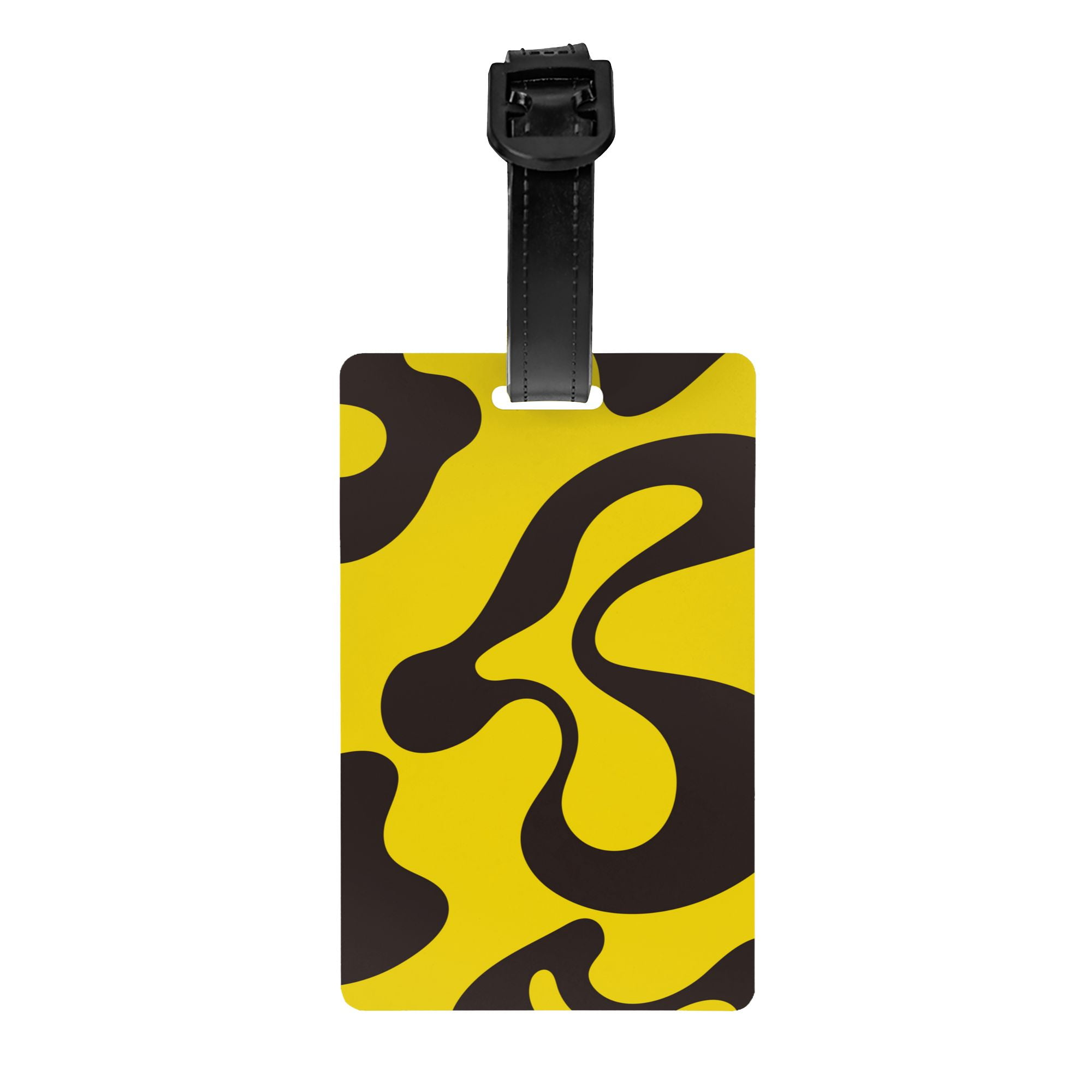 PAYOHTO Luggage Tags for Suitcases Black and Yellow PVC Lable for ...