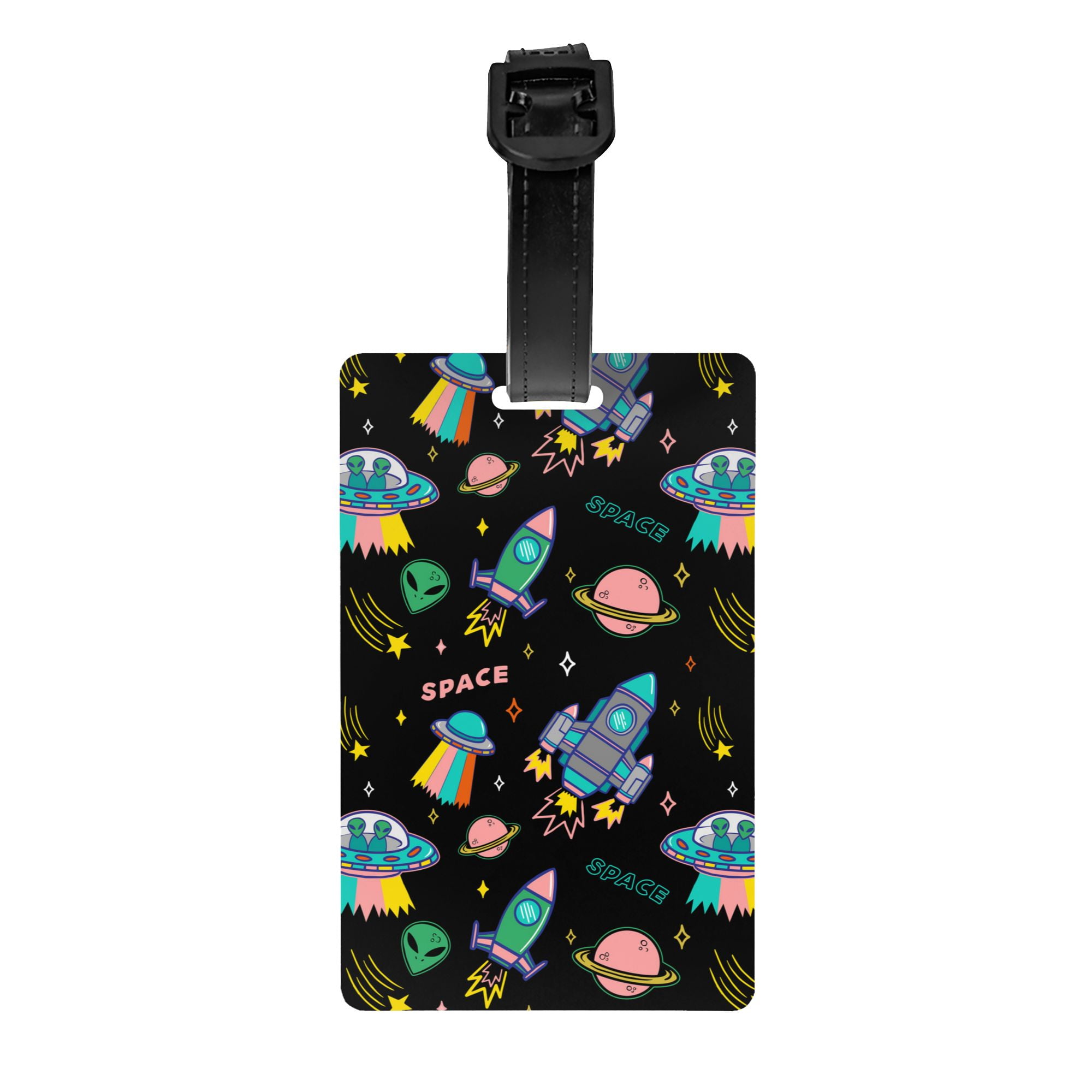 PAYOHTO Luggage Tags for Suitcases Cartoon Colorful Space UFO PVC Lable ...