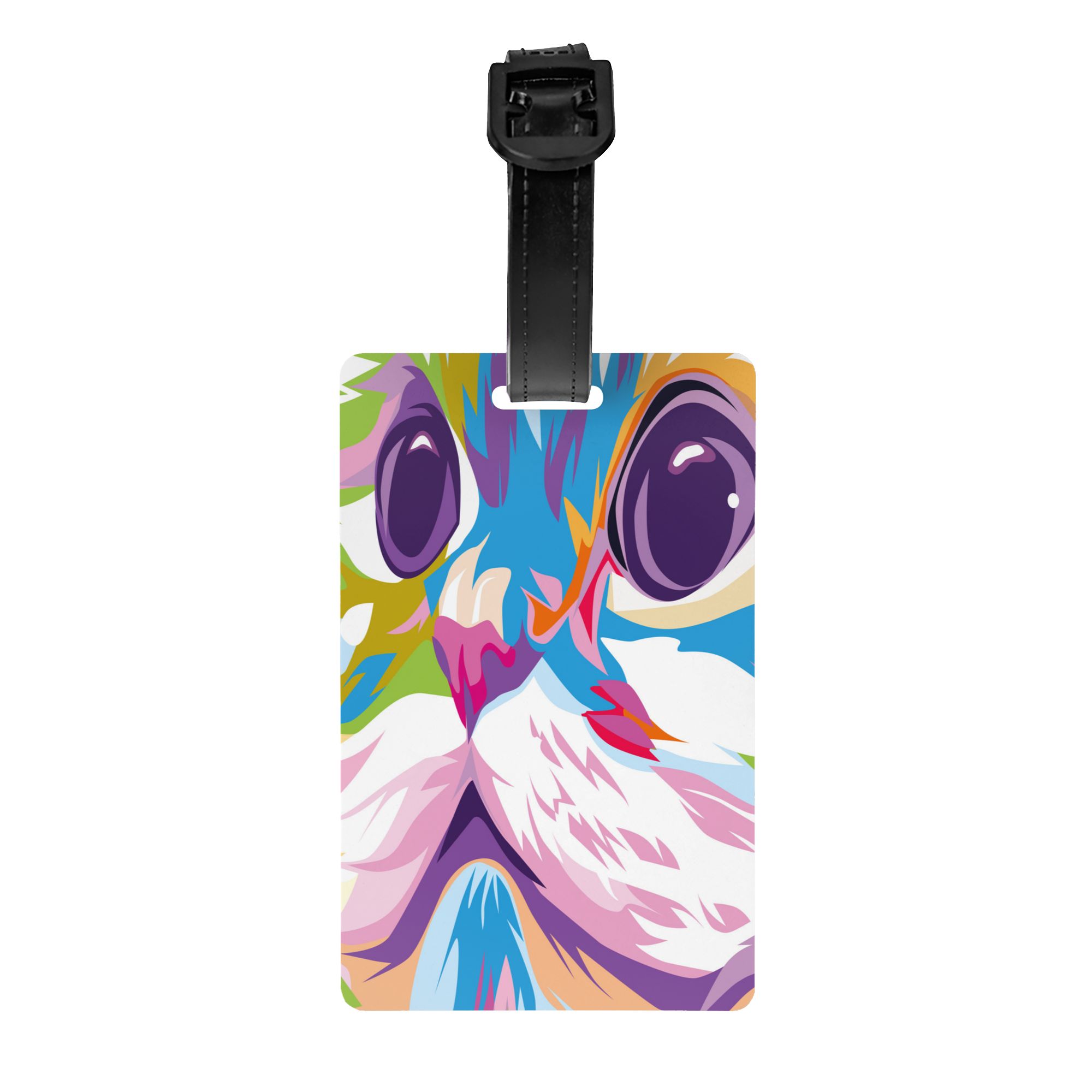 PAYOHTO Luggage Tags for Suitcases Close Up Cute Cat Face PVC Lable for ...