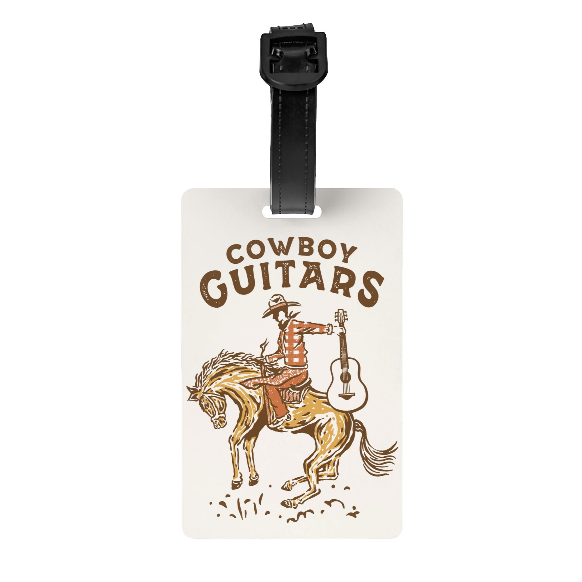 PAYOHTO Luggage Tags for Suitcases Cowboy Rodeo Graphic Guitar PVC ...