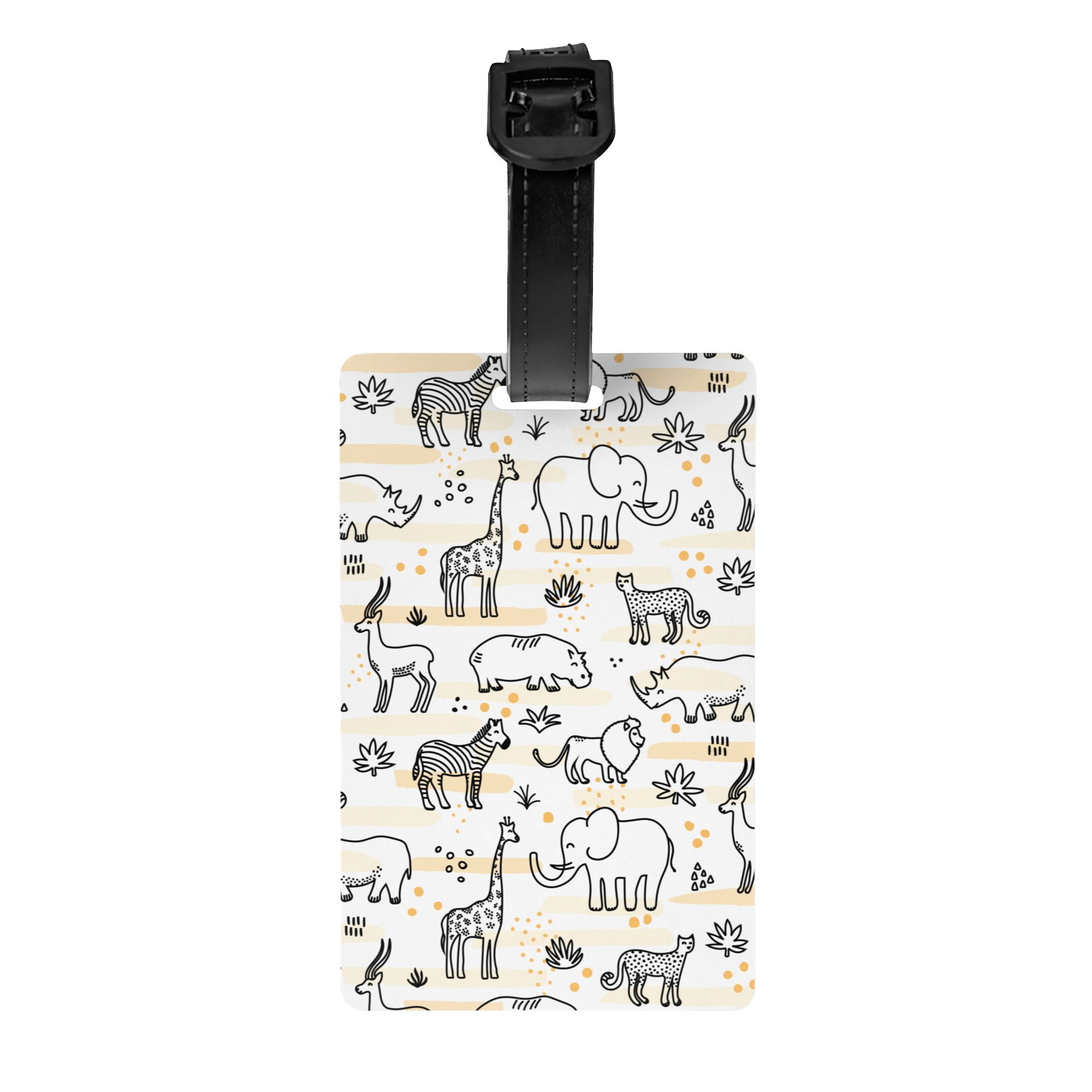 PAYOHTO Luggage Tags for Suitcases Cute African Animals PVC Lable for ...