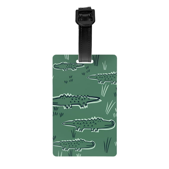 PAYOHTO Luggage Tags for Suitcases Cute Alligator Crocodile PVC Lable ...