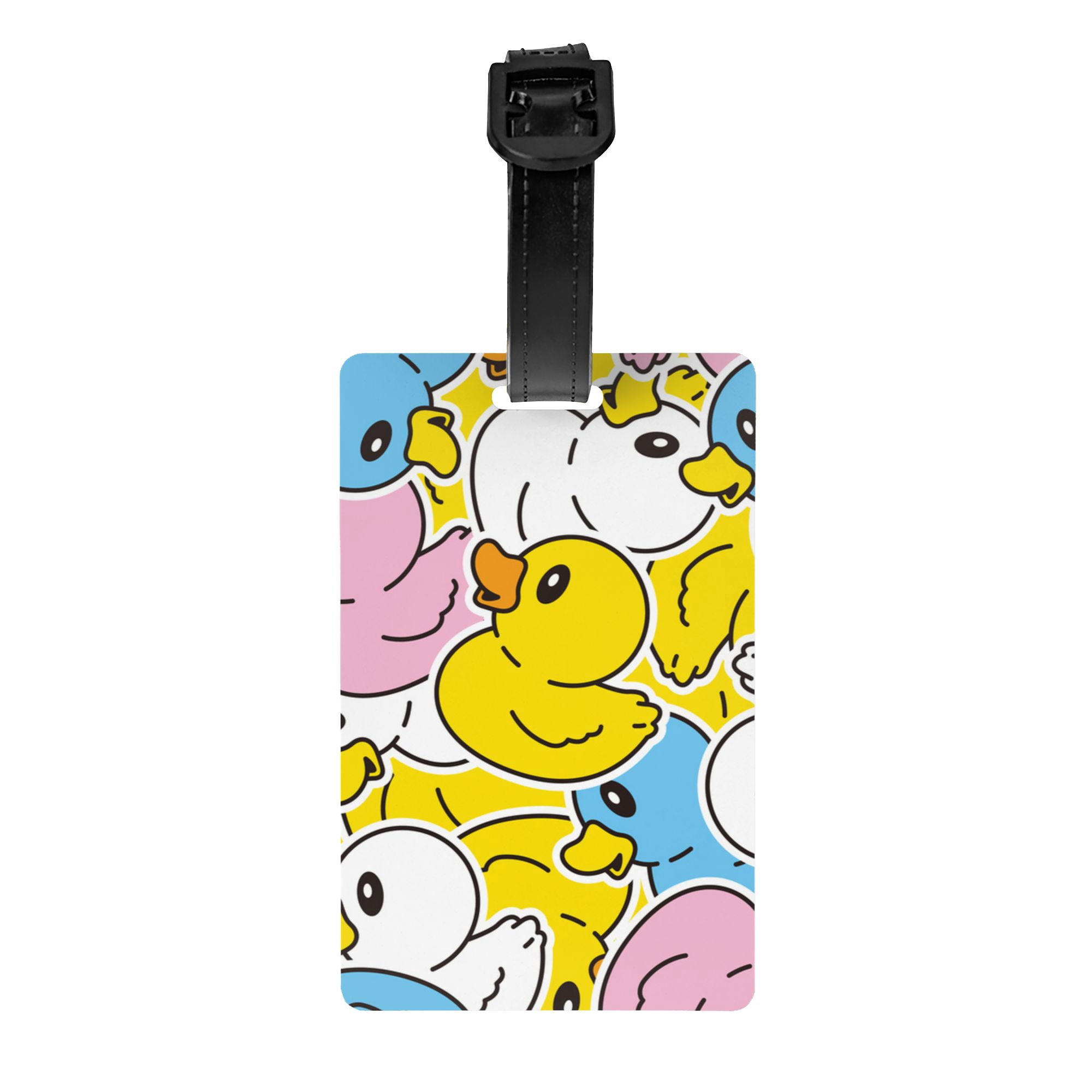 PAYOHTO Luggage Tags for Suitcases Cute Ducks Yellow Blue PVC Lable for ...
