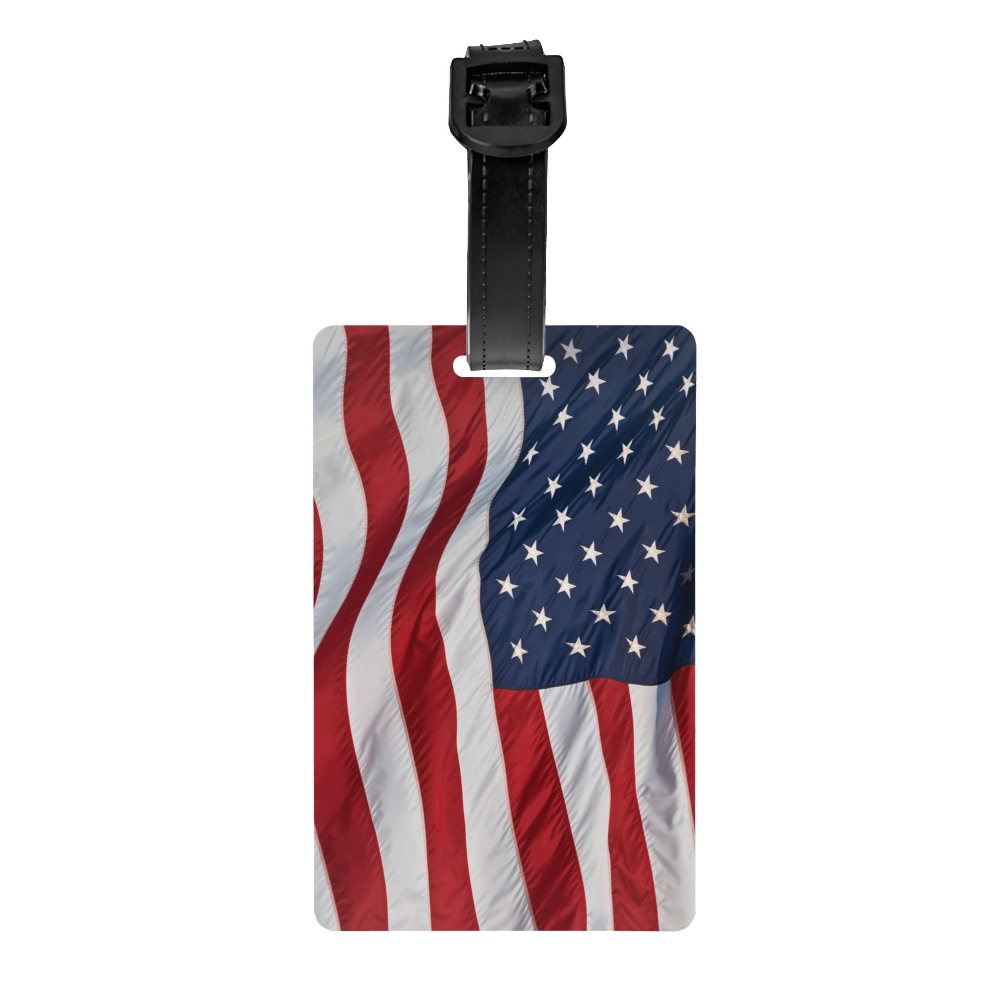 PAYOHTO Luggage Tags for Suitcases Fluttering American Flag PVC Lable ...