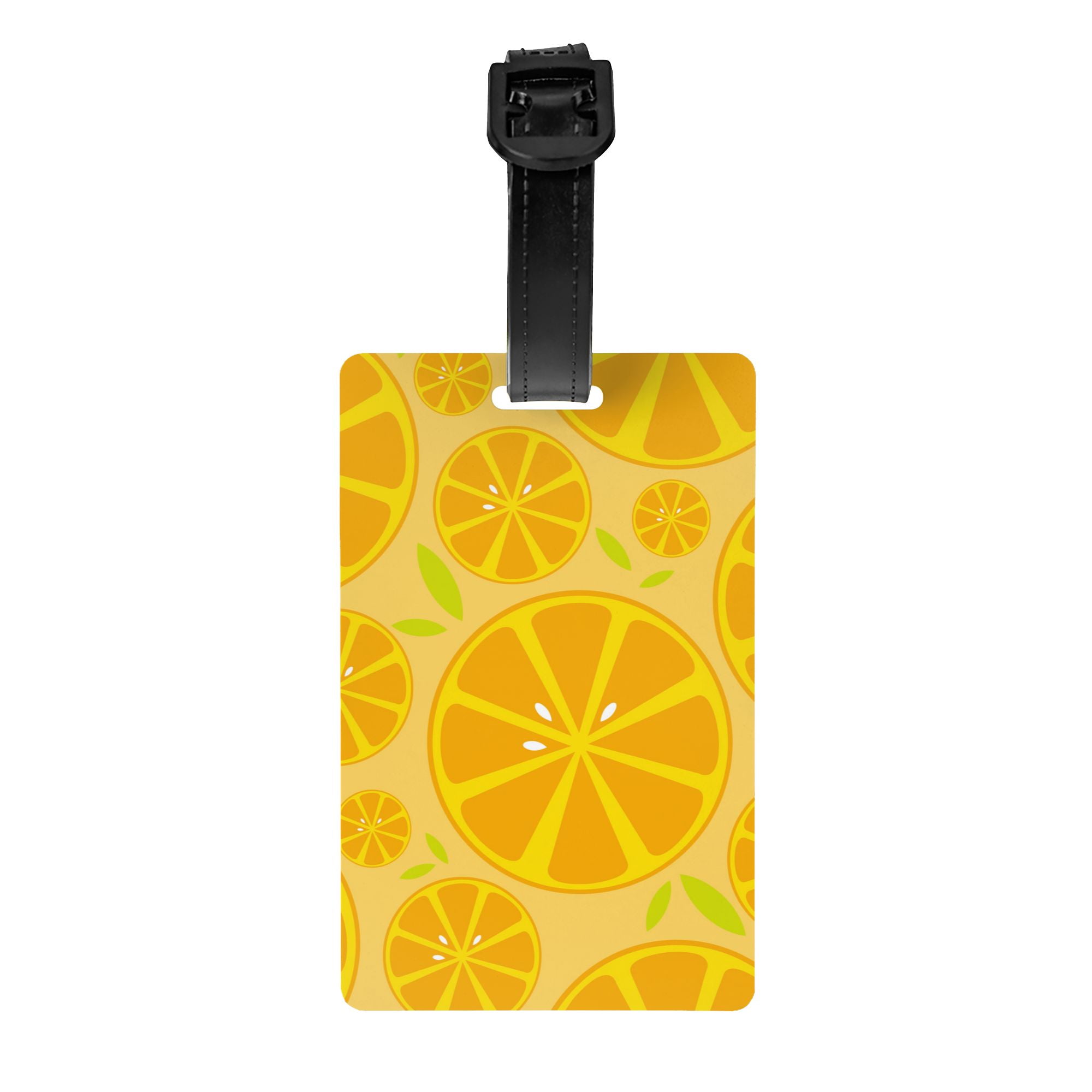 PAYOHTO Luggage Tags for Suitcases Fruit Background Orange PVC Lable ...