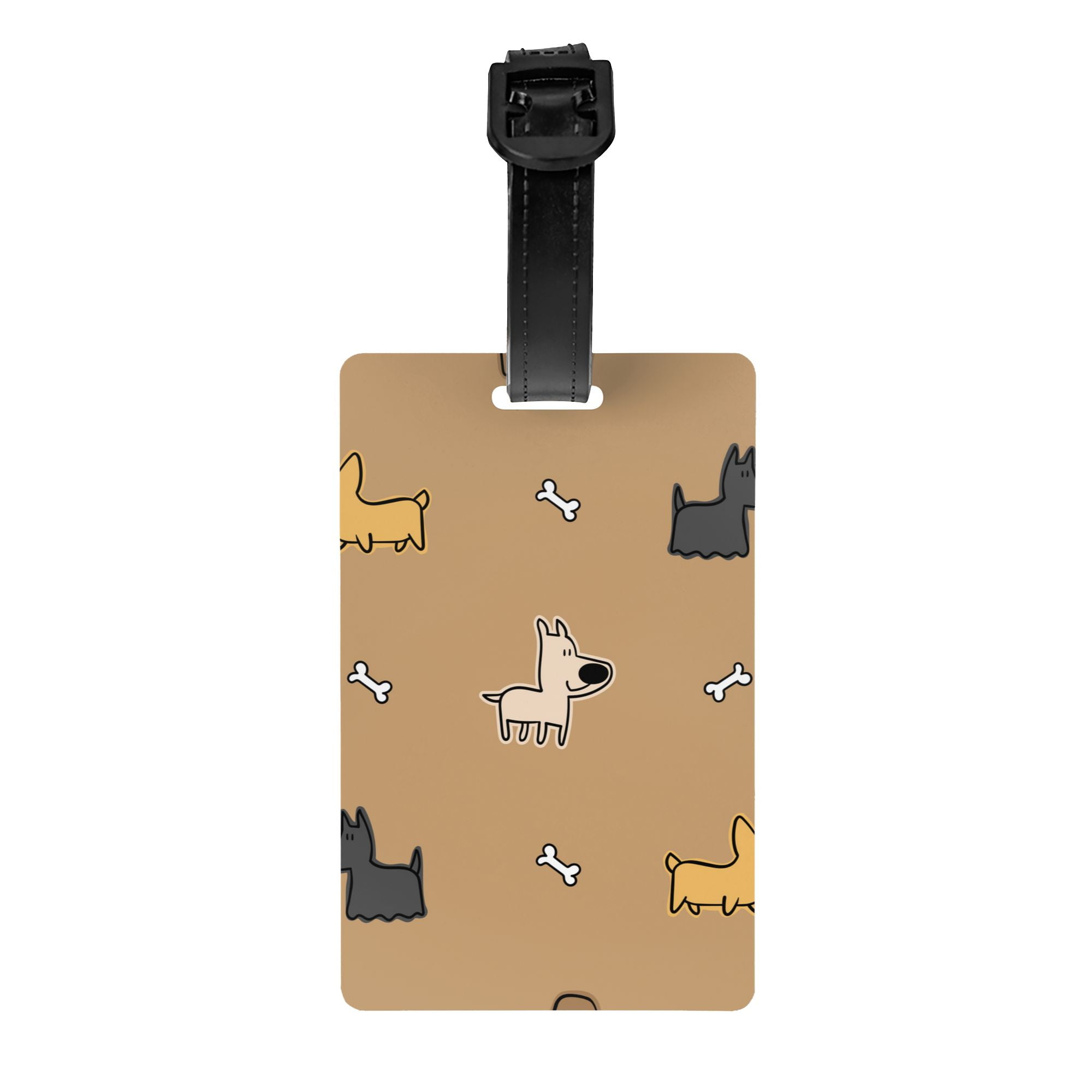PAYOHTO Luggage Tags for Suitcases Funny Dogs Brown PVC Lable for ...