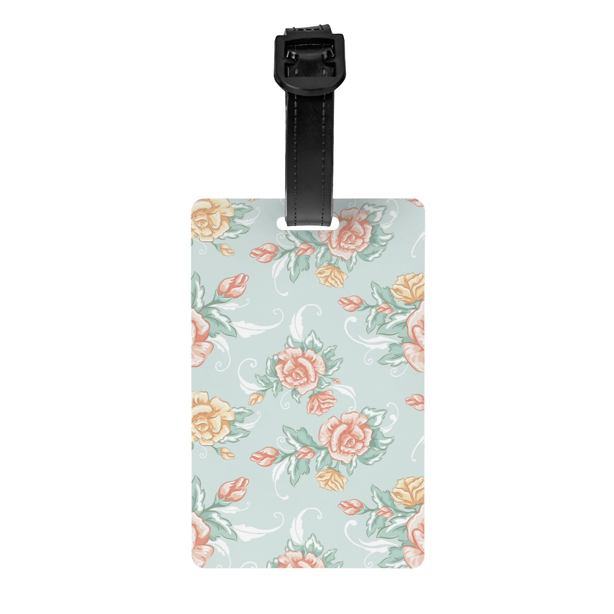 PAYOHTO Luggage Tags for Suitcases Girly Rose Morden Flower Design PVC ...