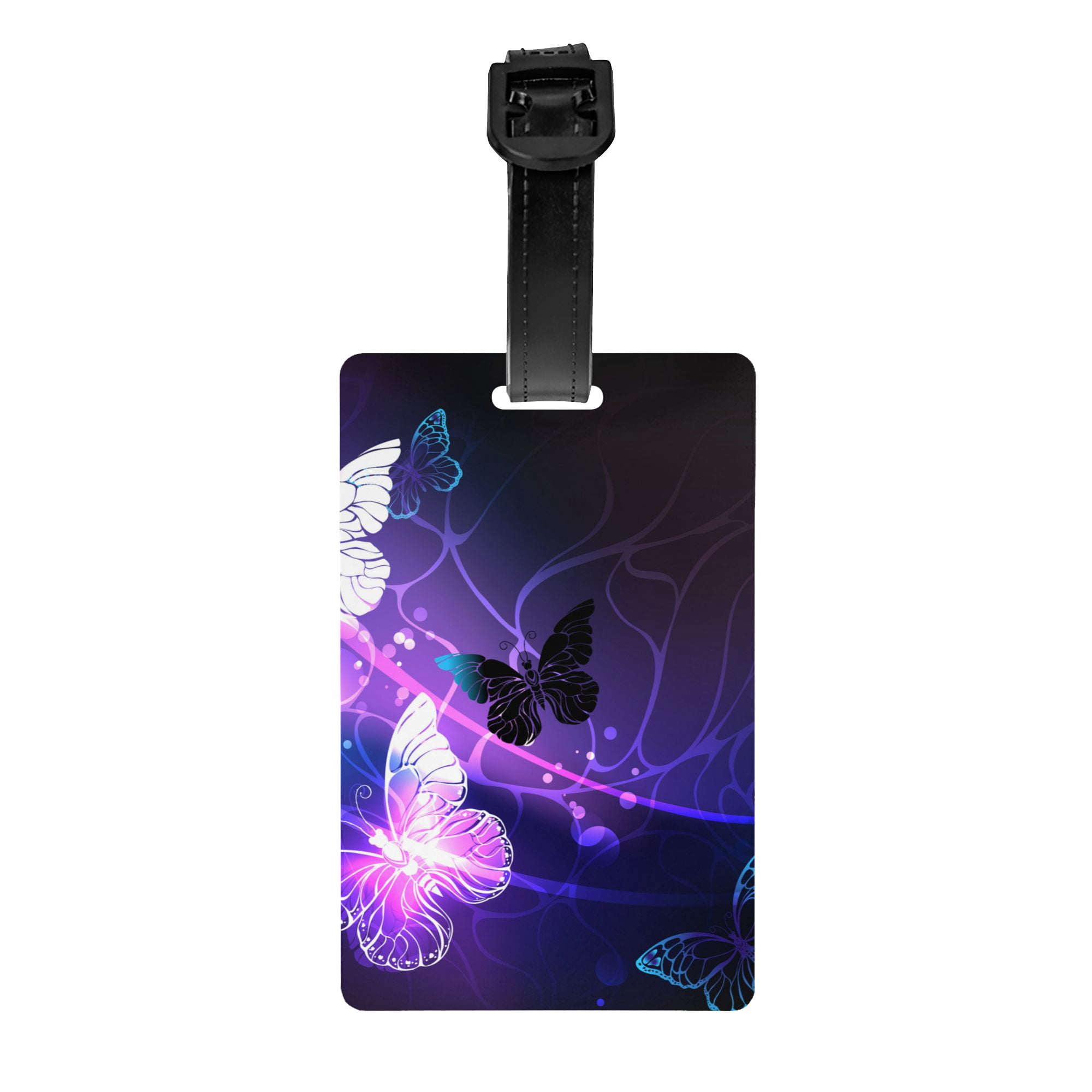 PAYOHTO Luggage Tags for Suitcases Glowing Night Butterflies PVC Lable ...