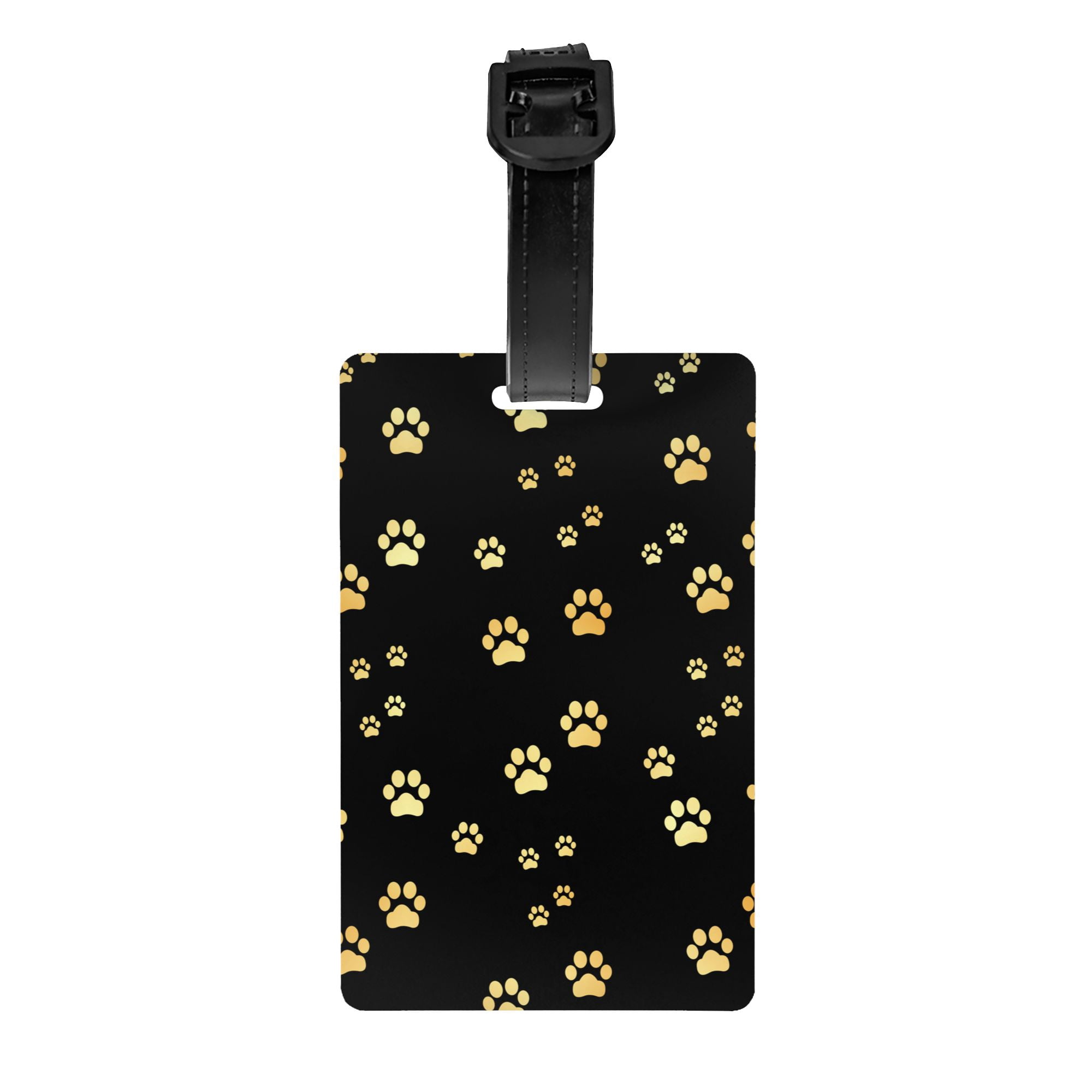 PAYOHTO Luggage Tags for Suitcases Gold Paw Print PVC Lable for Travel ...