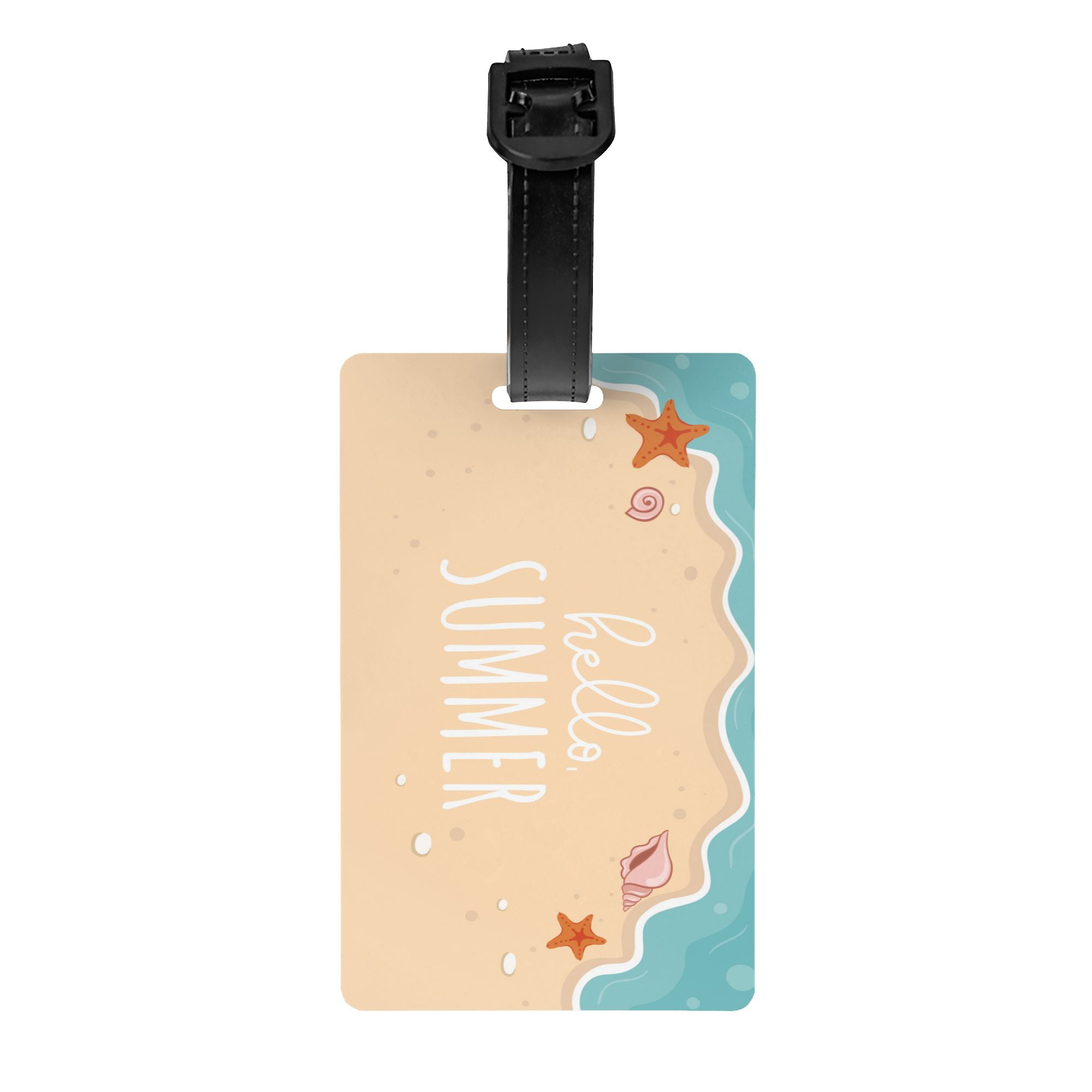 PAYOHTO Luggage Tags for Suitcases Hello Summer Banner Golden Beach PVC ...