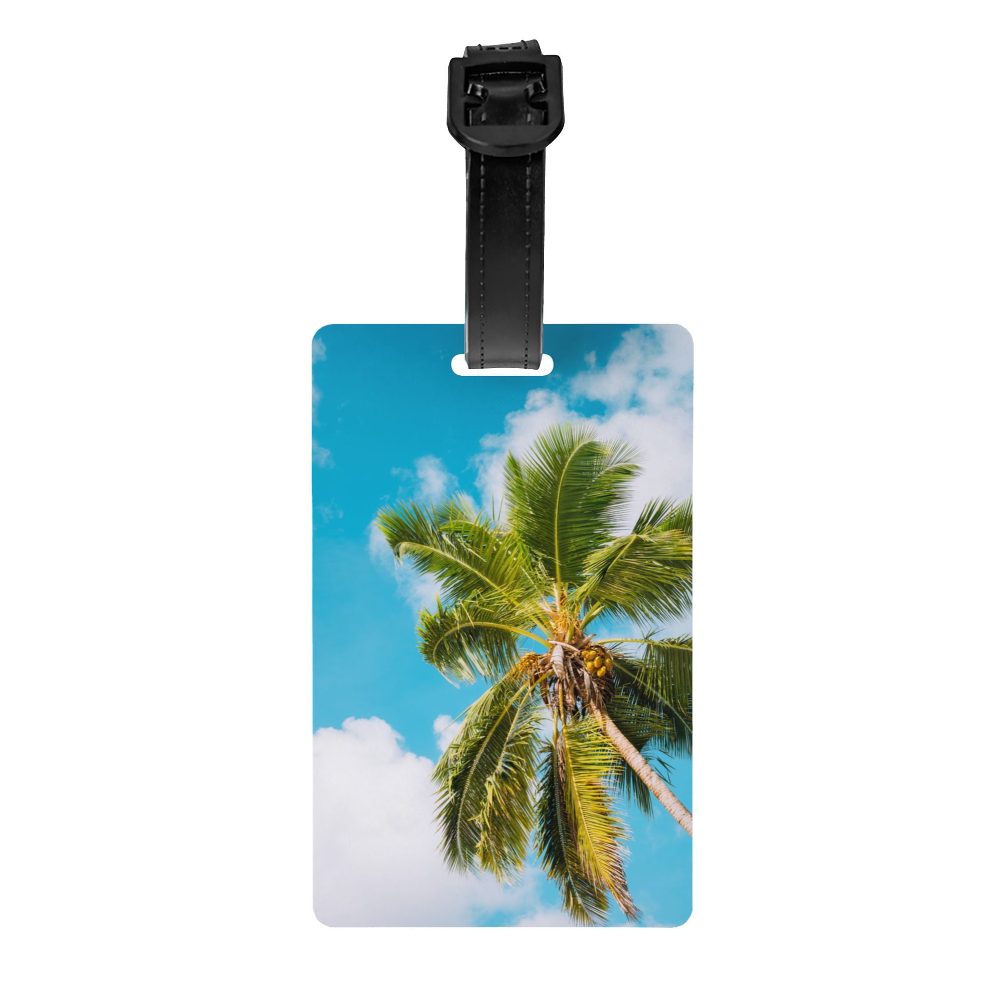 PAYOHTO Luggage Tags for Suitcases Palm Trees on Tropical Beach PVC ...