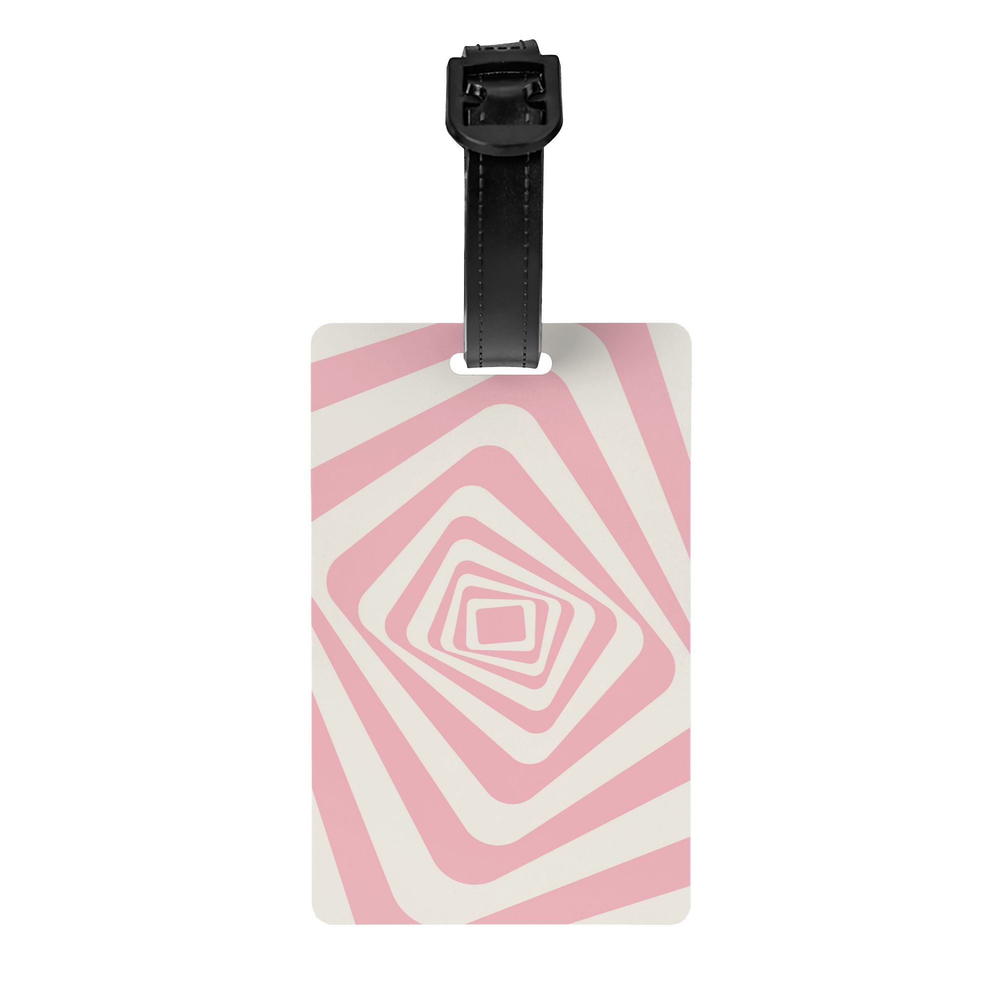 PAYOHTO Luggage Tags for Suitcases Pink Geometric Wavy PVC Lable for ...