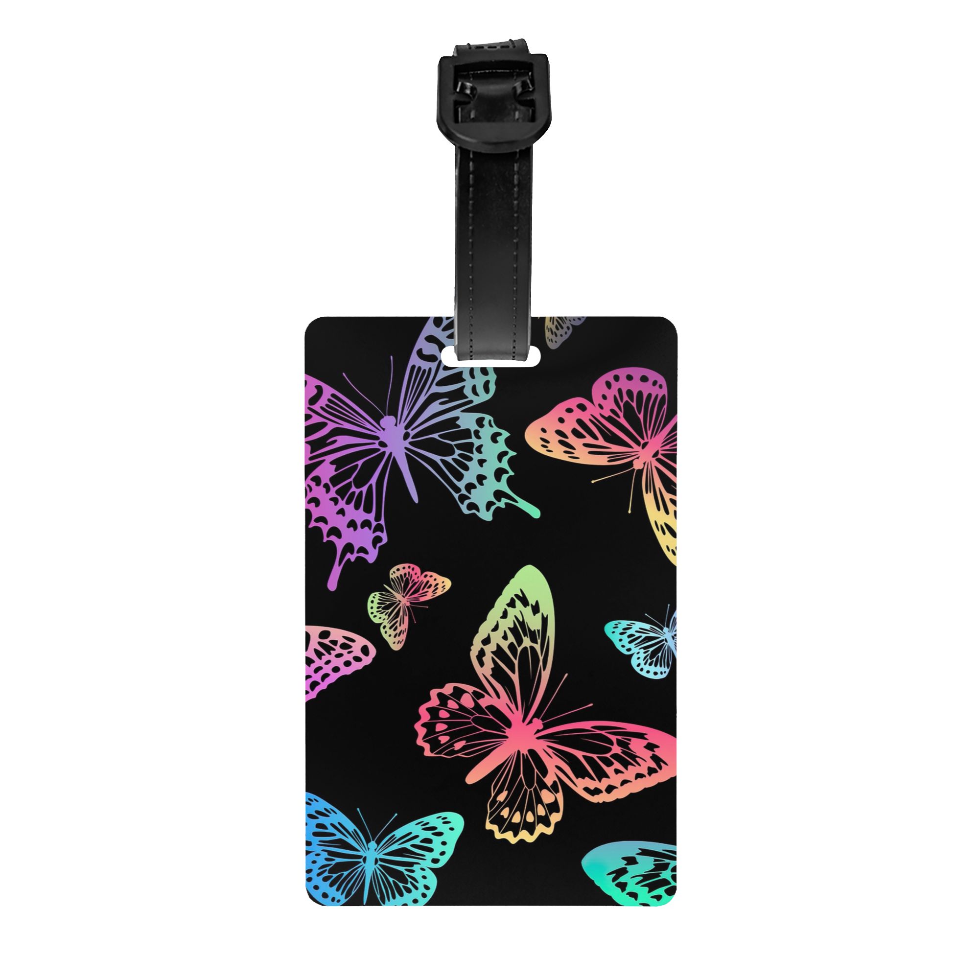 PAYOHTO Luggage Tags for Suitcases Rainbow Butterflies PVC Lable for ...