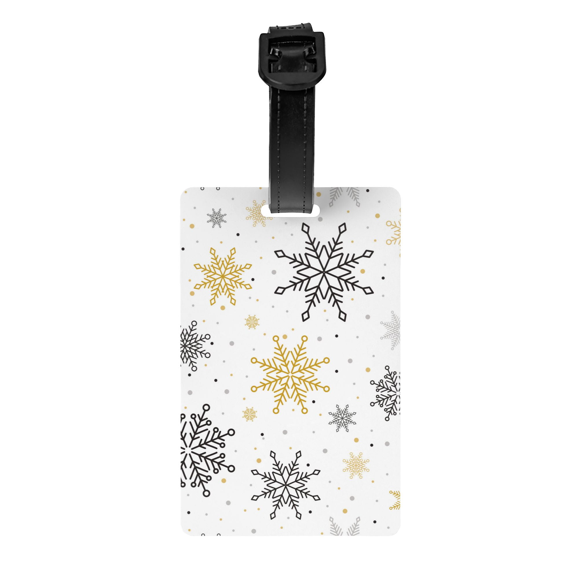 PAYOHTO Luggage Tags for Suitcases Simple Christmas Snowflakes PVC ...