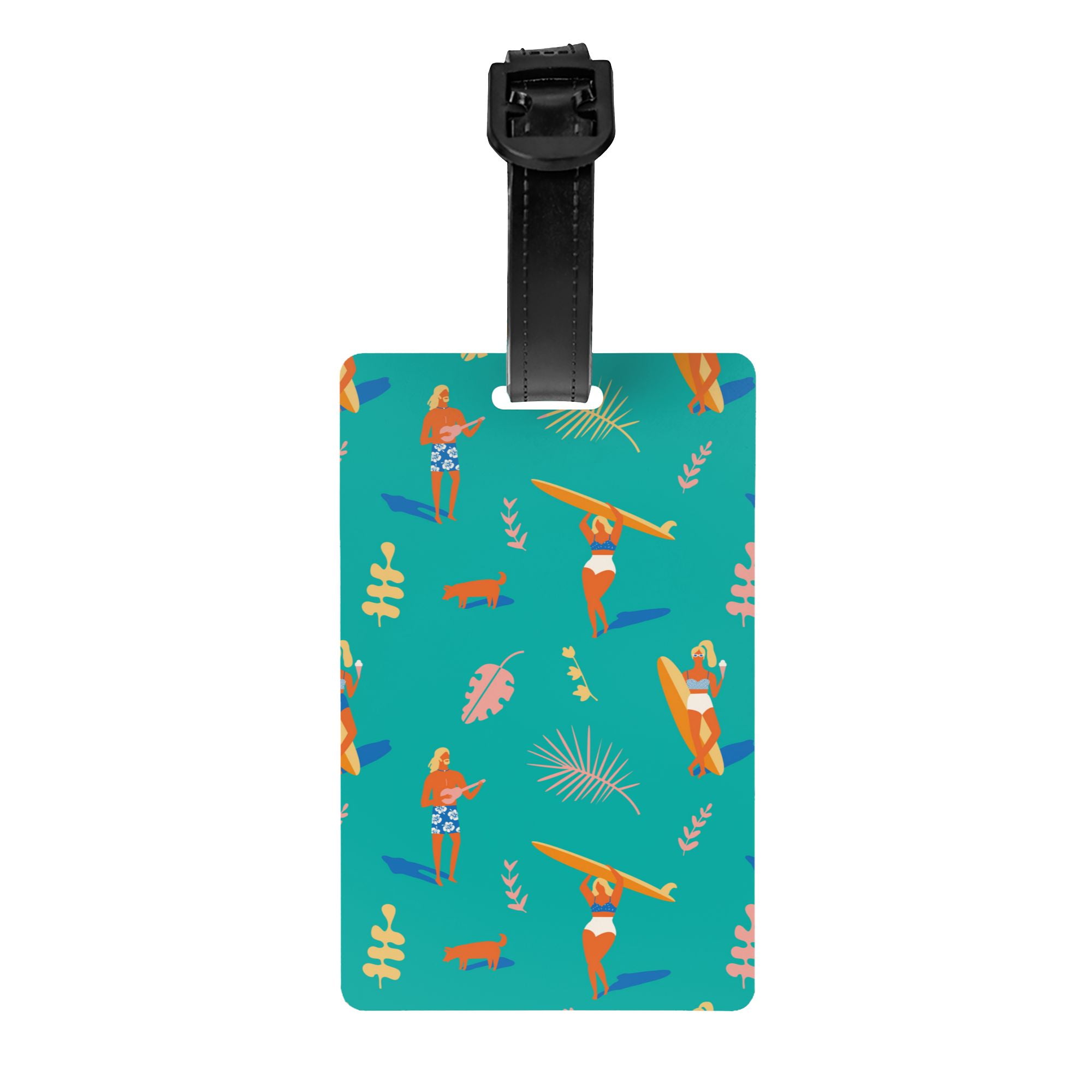 PAYOHTO Luggage Tags for Suitcases Summer Beach Surfing Blue PVC Lable ...
