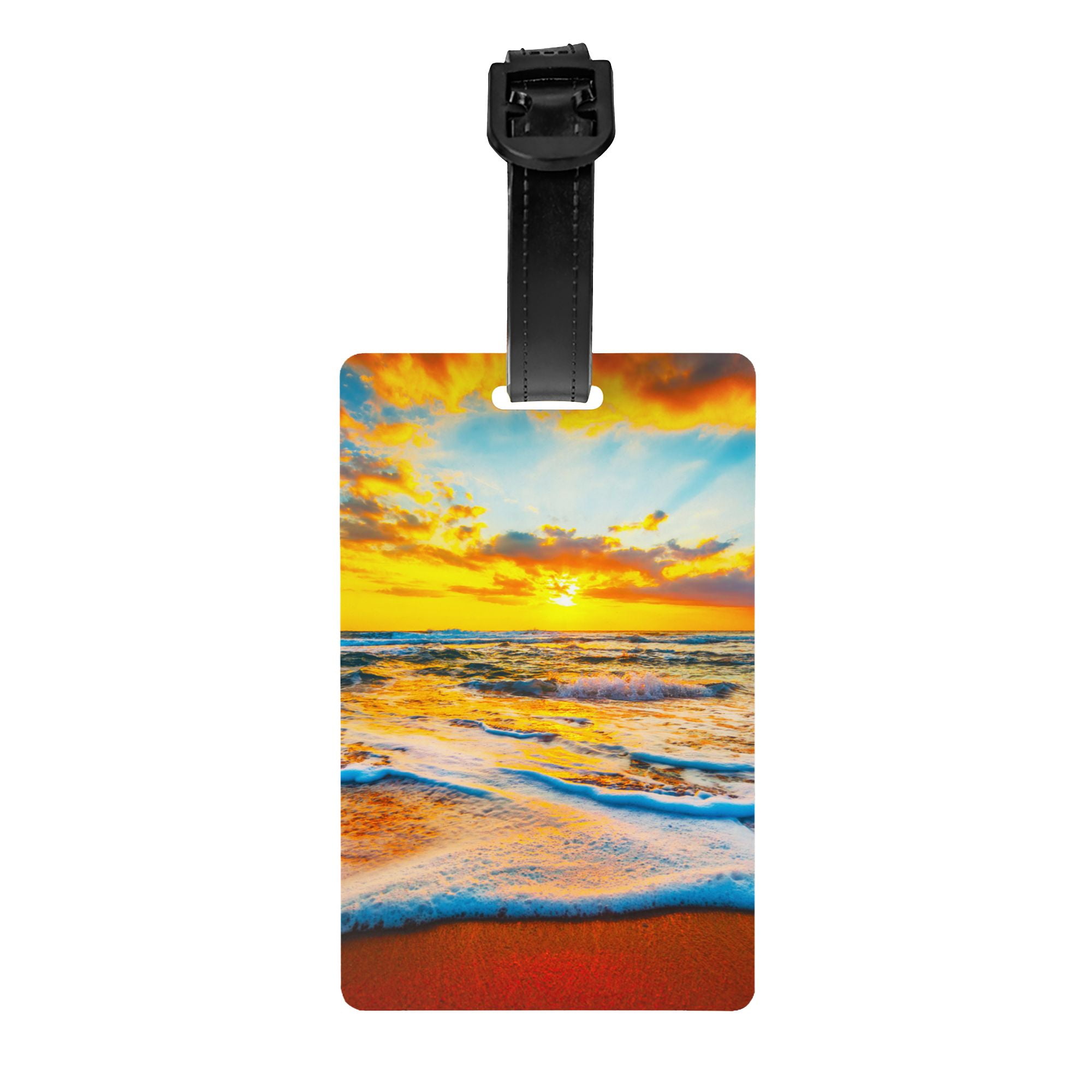 PAYOHTO Luggage Tags for Suitcases Sunset Hawaii Beach PVC Lable for ...