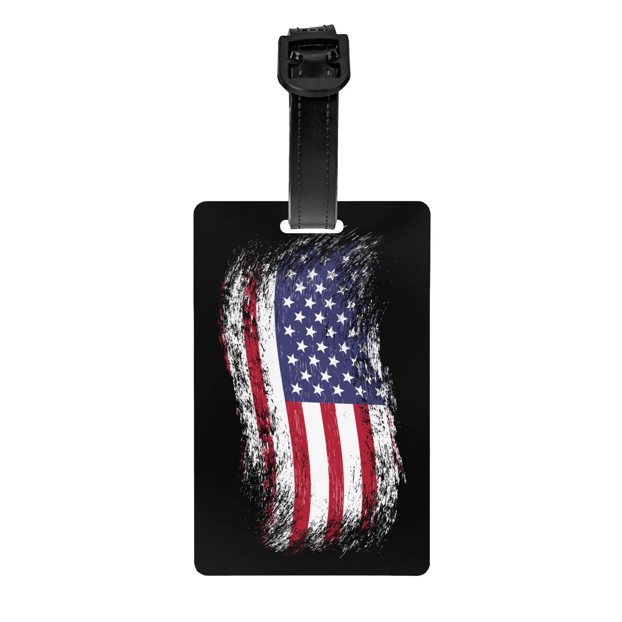 PAYOHTO Luggage Tags for Suitcases Vector Grunge Flag of USA PVC Lable ...