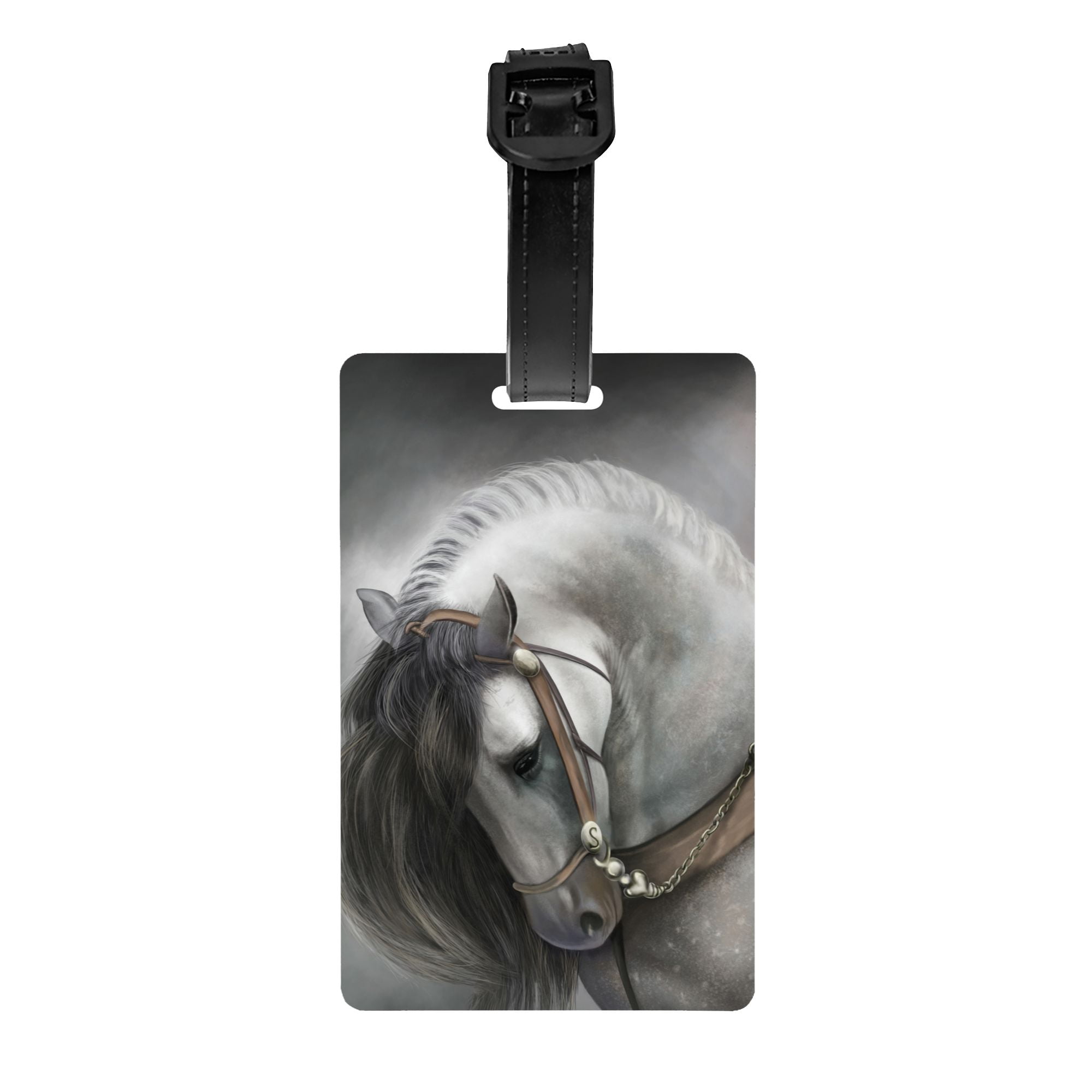 PAYOHTO Luggage Tags for Suitcases White Horse PVC Lable for Travel Bag ...