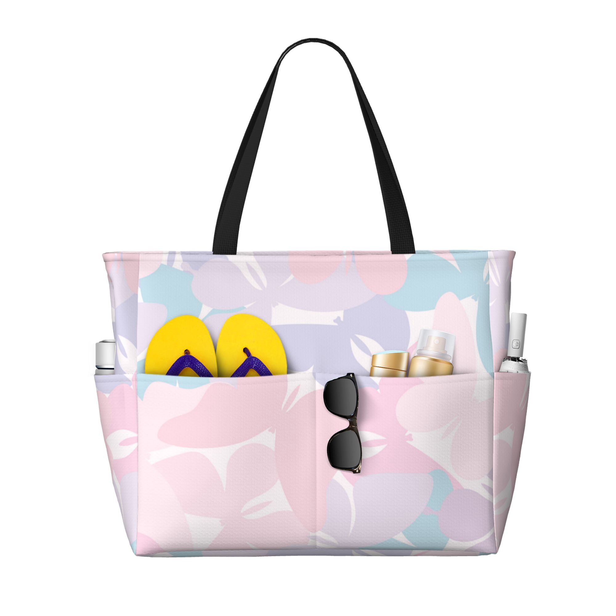 PAYOHTO Pastel Girly Butterfly Large Beach Tote Bags for Womens Mens ...