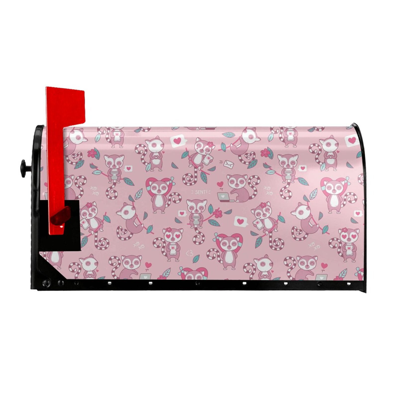 PAYOHTO Pink Cute Monkey Mailbox Covers Magnetic Large Oversized 25.5 X ...