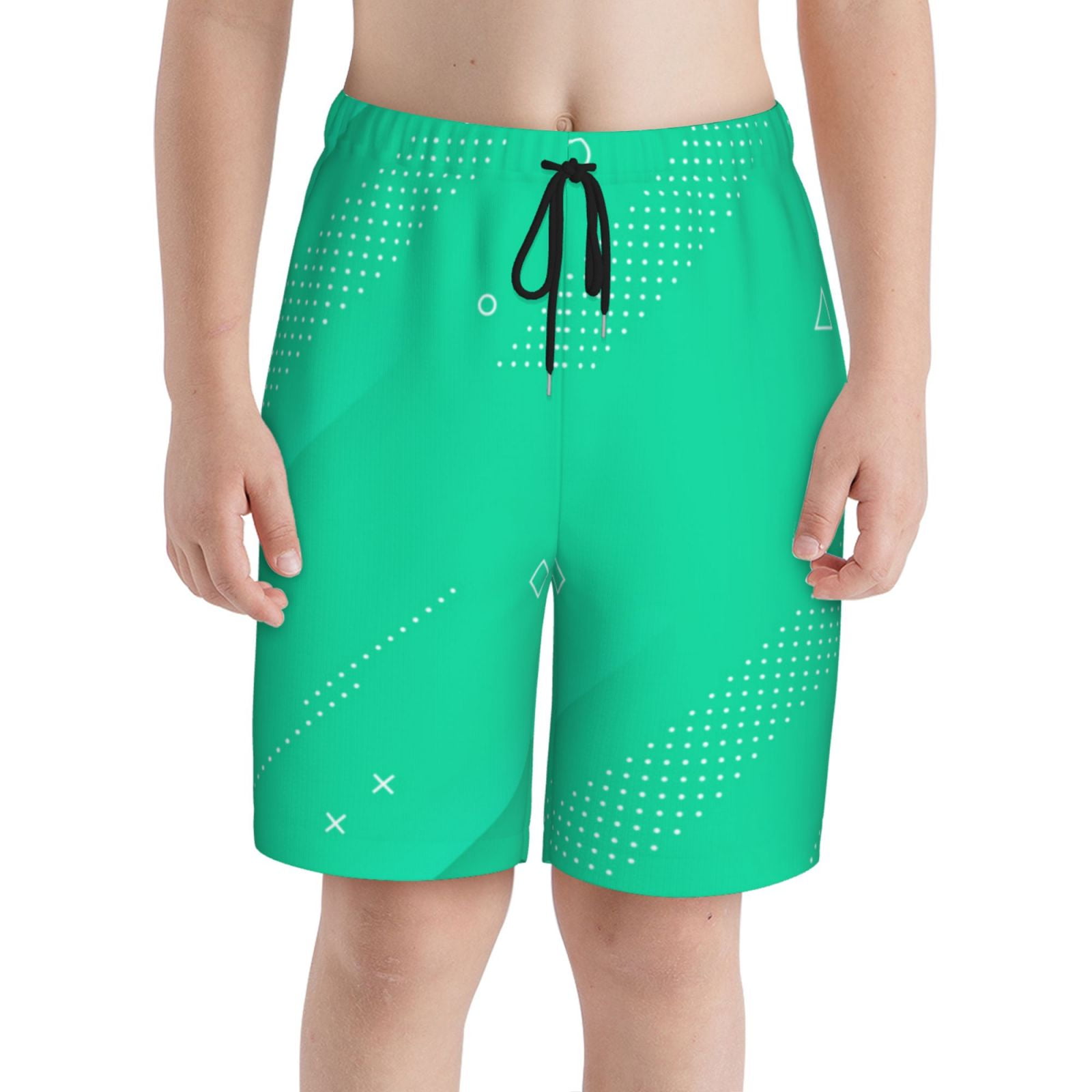 PAYOHTO Retro Green Pastel Colors Boys Swim Trunks Quick Dry Beach ...