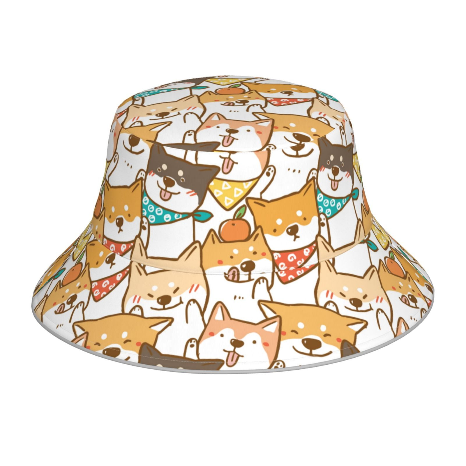 PAYOHTO Seamless Pattern with Cute Shiba Inu Dog Bucket Hats for Women ...