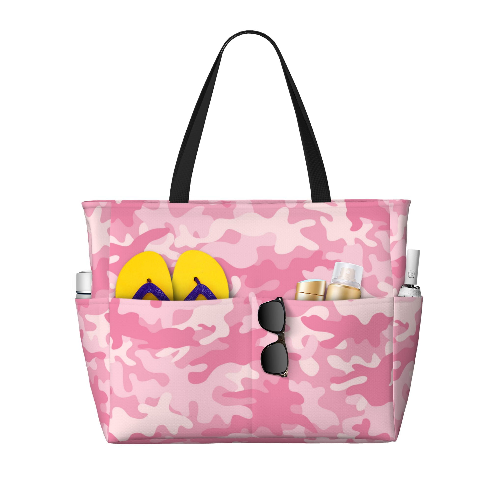 PAYOHTO Teenage Girl Camouflage Large Beach Tote Bags for Womens Mens ...