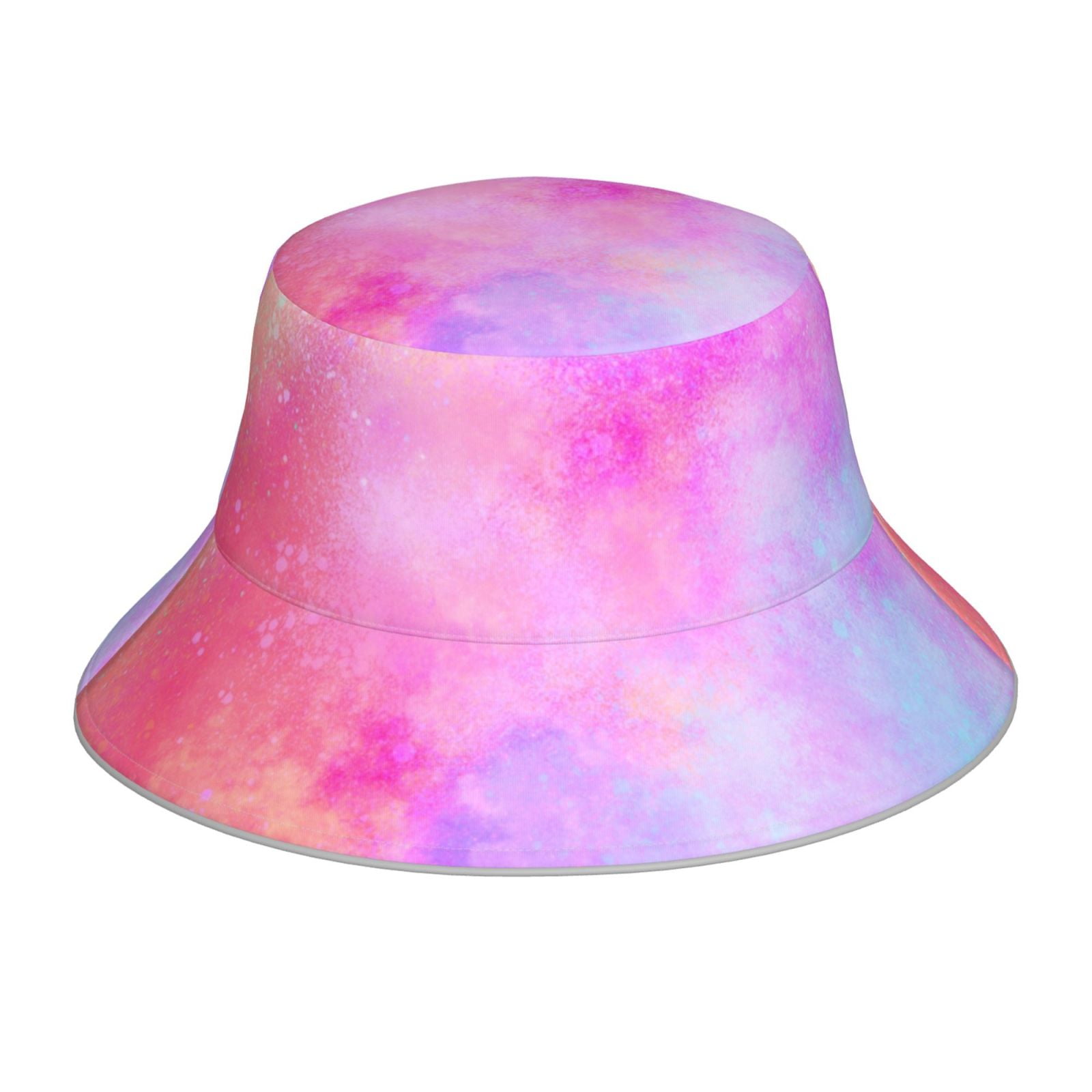 PAYOHTO Texture Bright Pink Spray Bucket Hats for Women Men, Beach ...