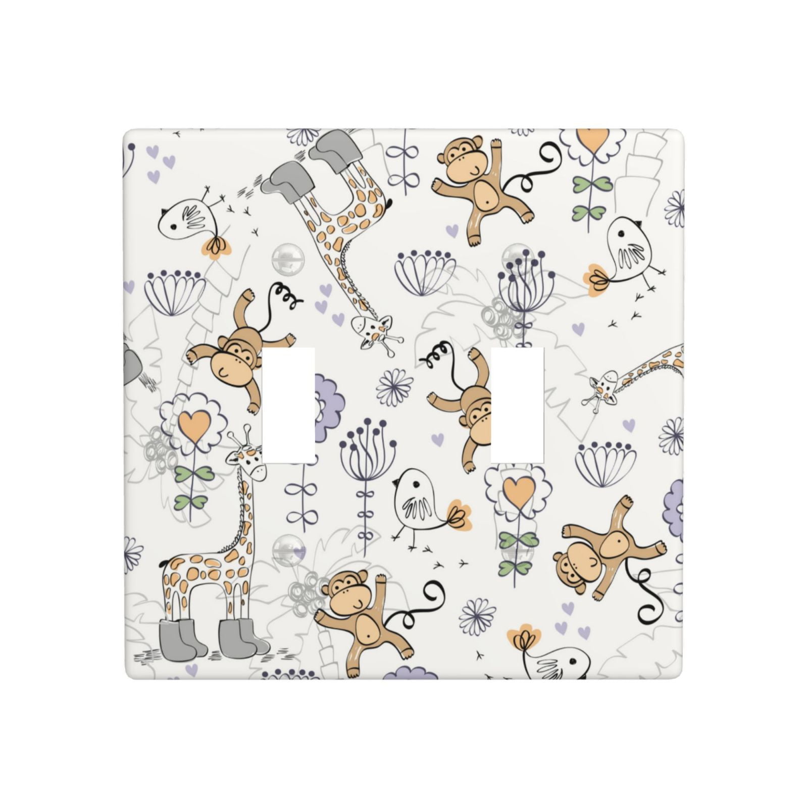 PAYOHTO Toggle Light Switch Wall Plate Cute Babies Child Doodle Pattern ...