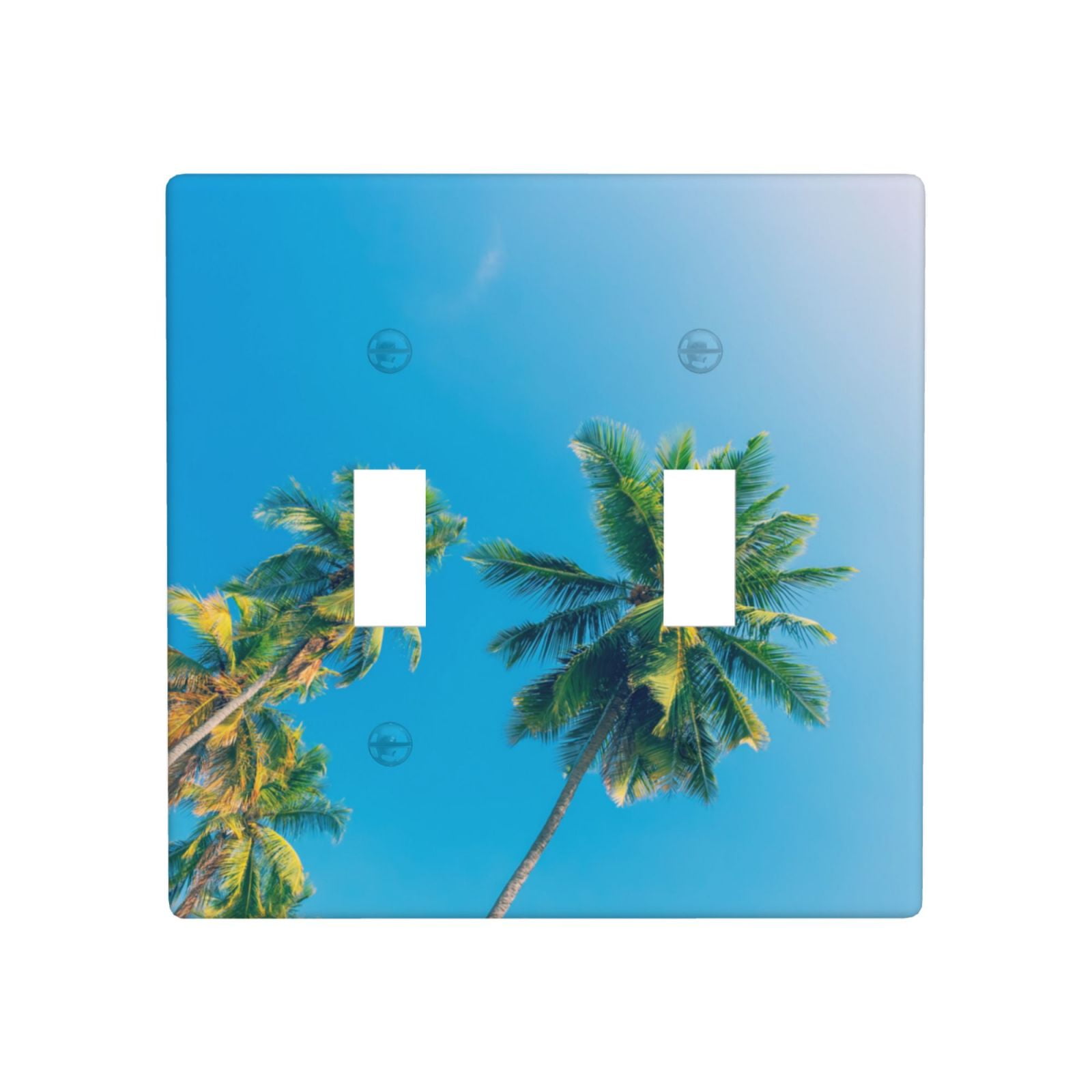 PAYOHTO Toggle Light Switch Wall Plate Palm Trees Over Clear Blue Sky ...