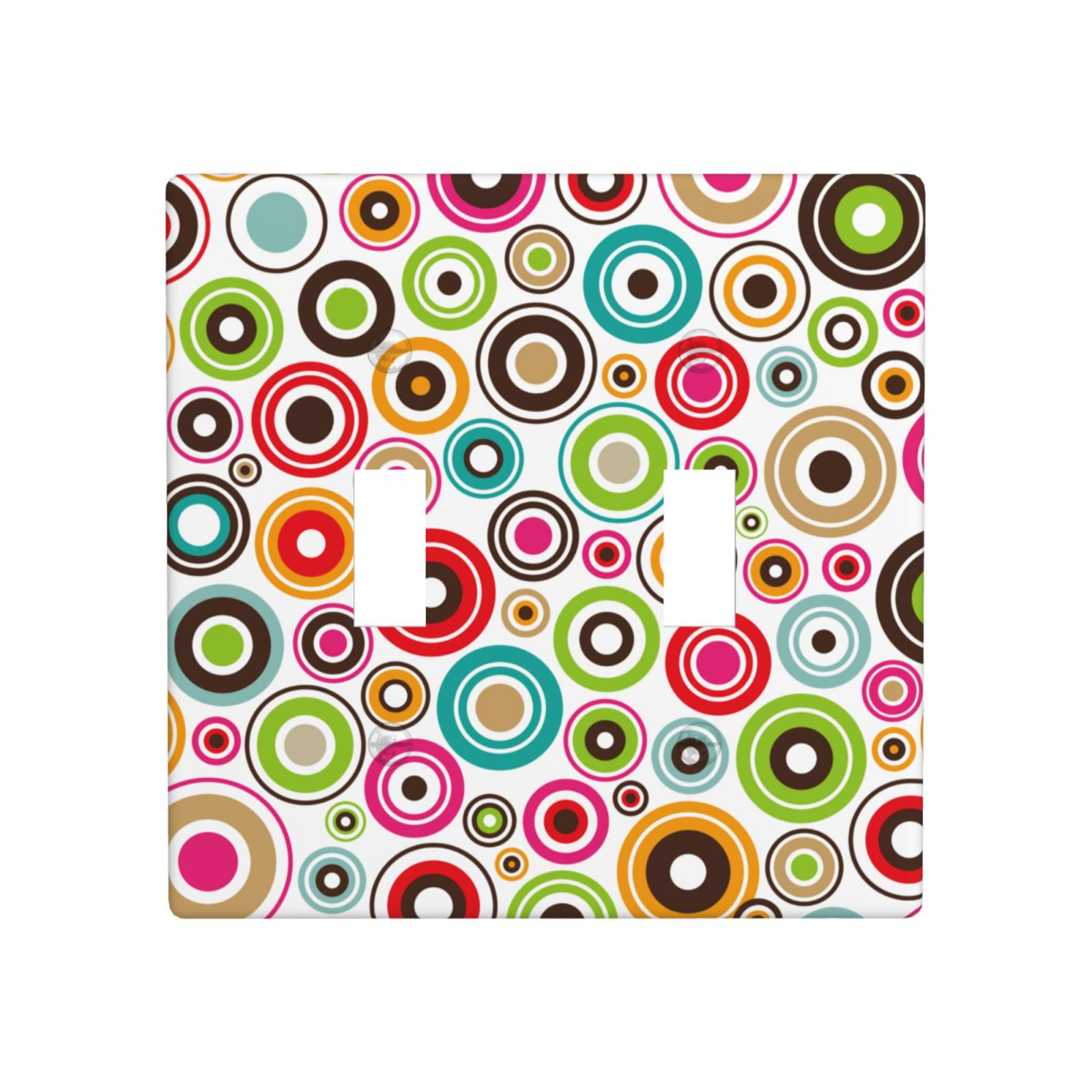 PAYOHTO Toggle Light Switch Wall Plate Round Circle Bubbles Kids ...