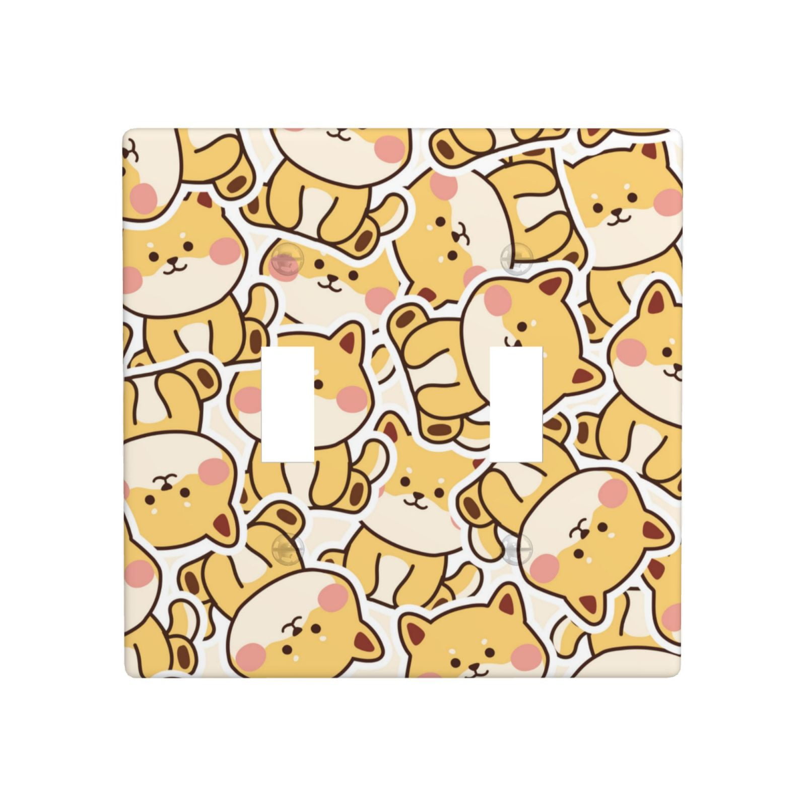PAYOHTO Toggle Light Switch Wall Plate Shiba Inu Dog Cartoon in Sitting ...