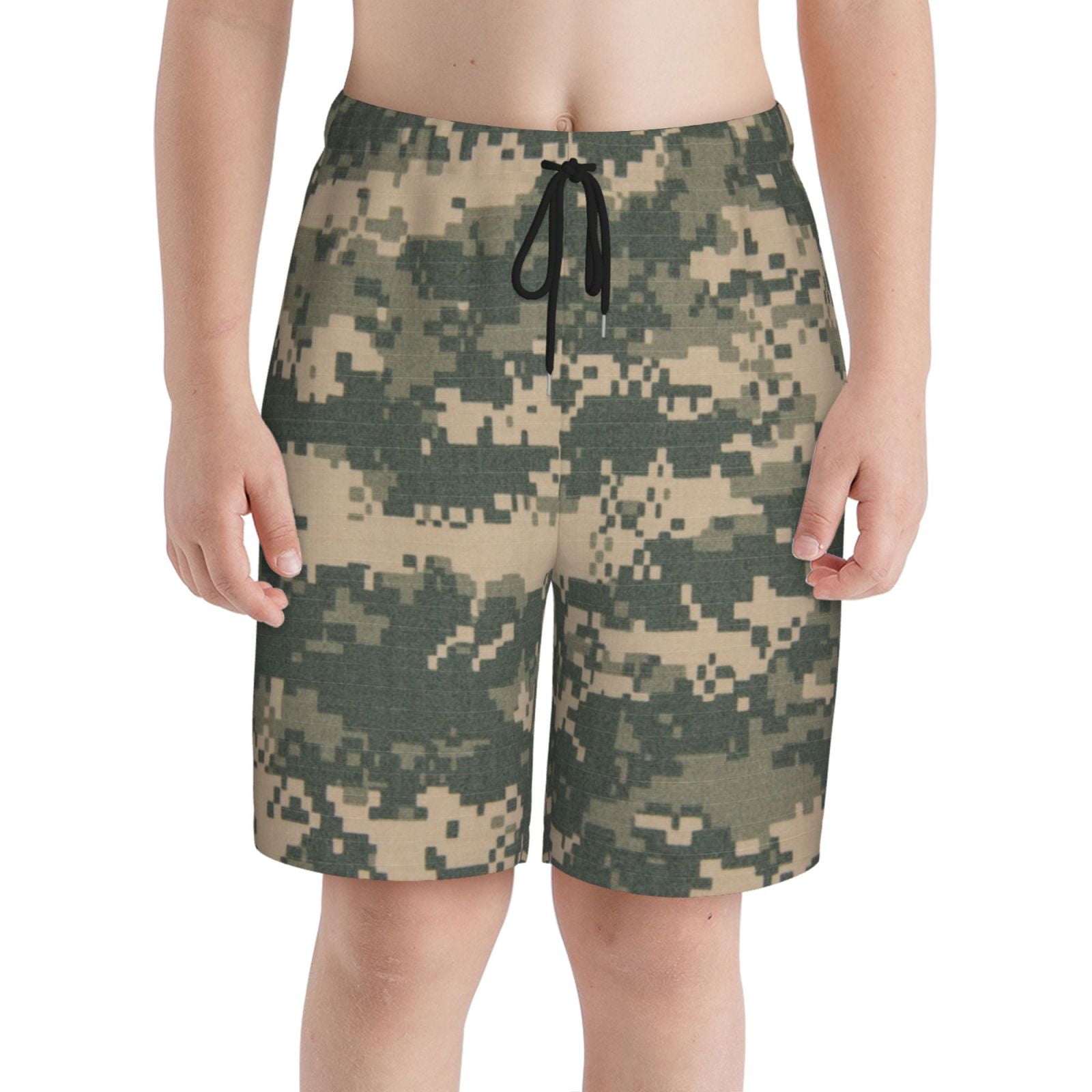 PAYOHTO US Army Camouflage Boys Swim Trunks Quick Dry Beach Boardshorts ...