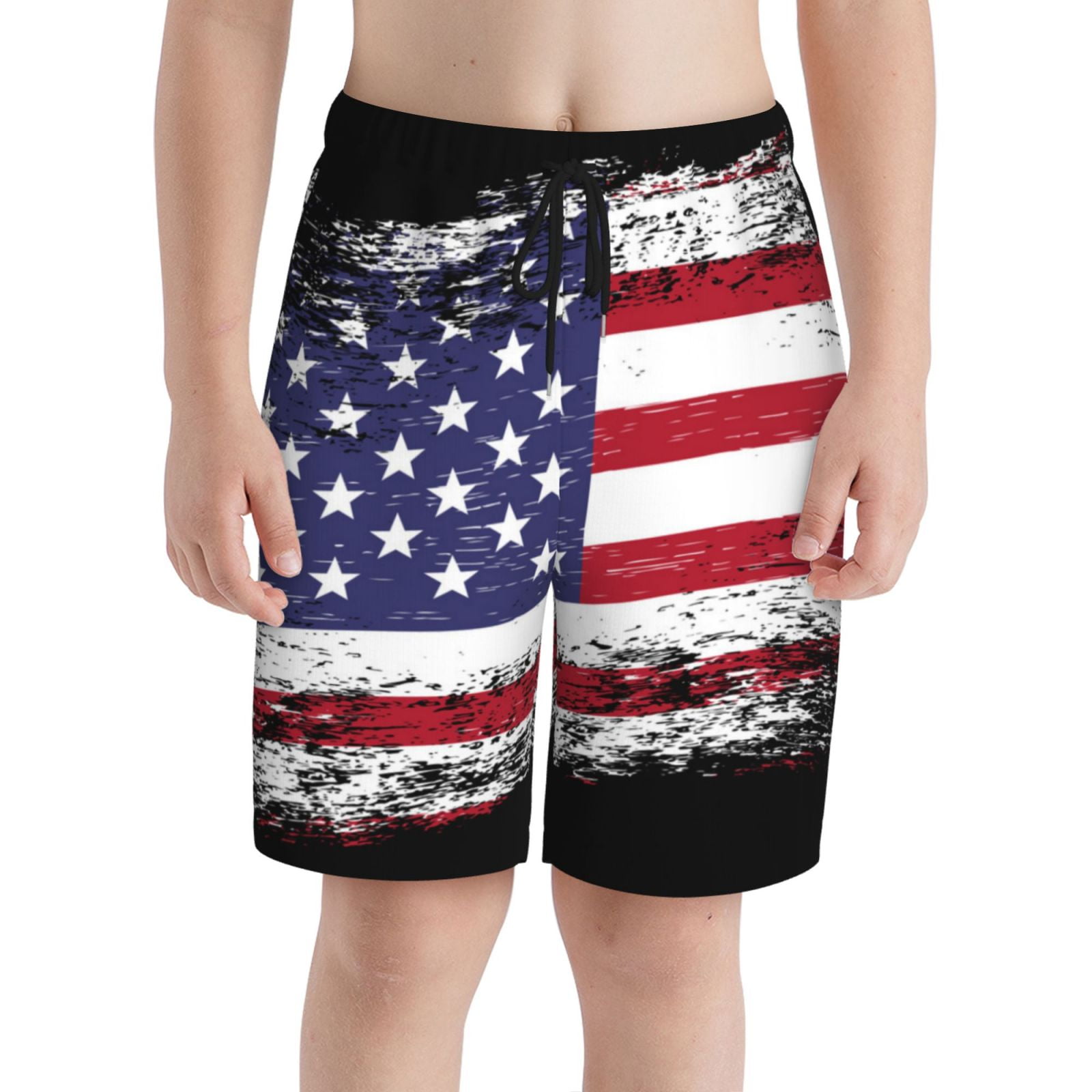 PAYOHTO Vector Grunge Flag of USA Boys Swim Trunks Quick Dry Beach ...